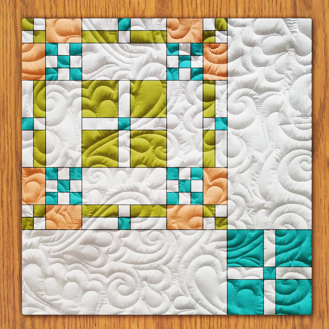 Coaster Cubes Quilt Block PDF Pattern With Video Tutorial || 16, 18, 20 ...