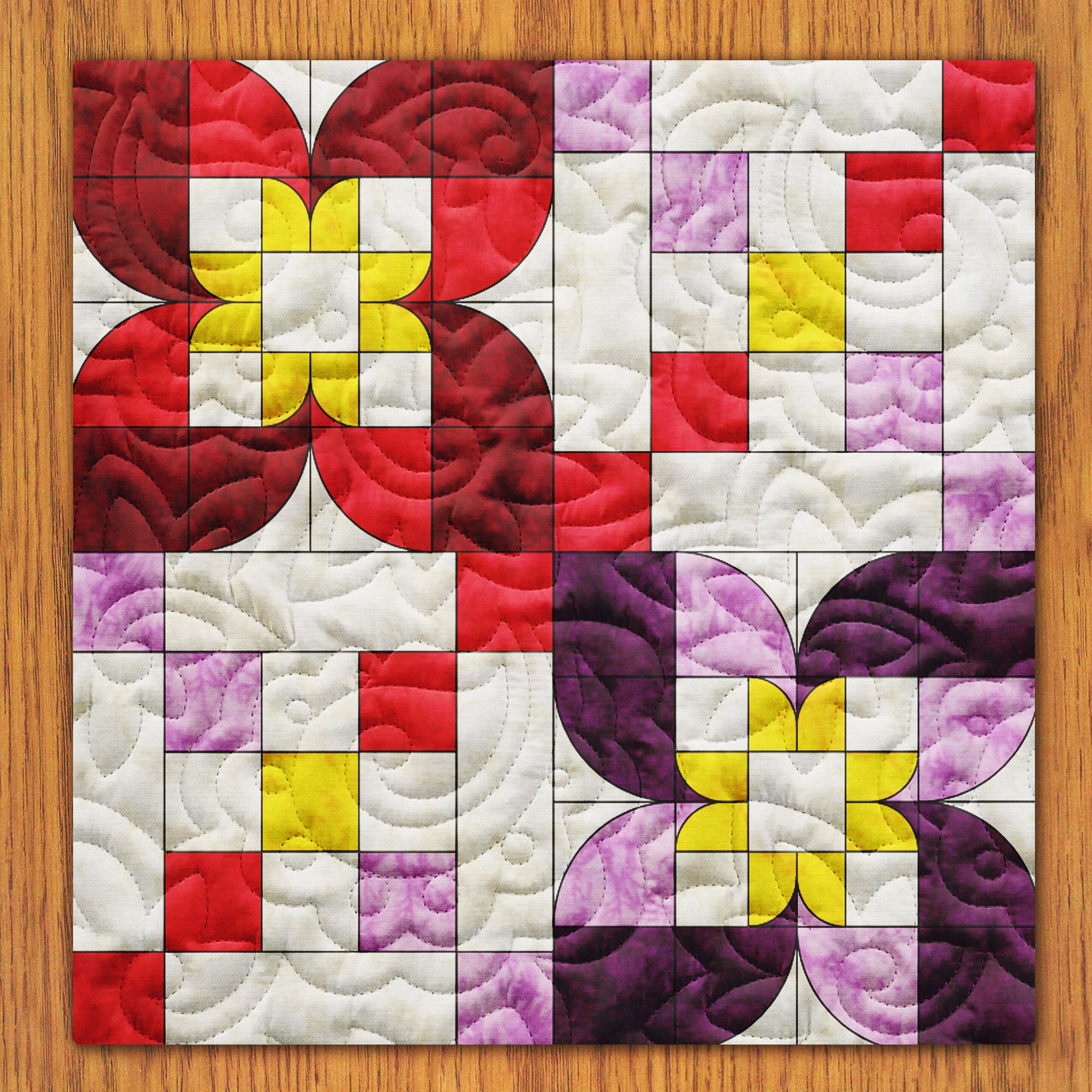 Windy Flower Irish Chain Quilt Block PDF Pattern With Video Tutorial ...