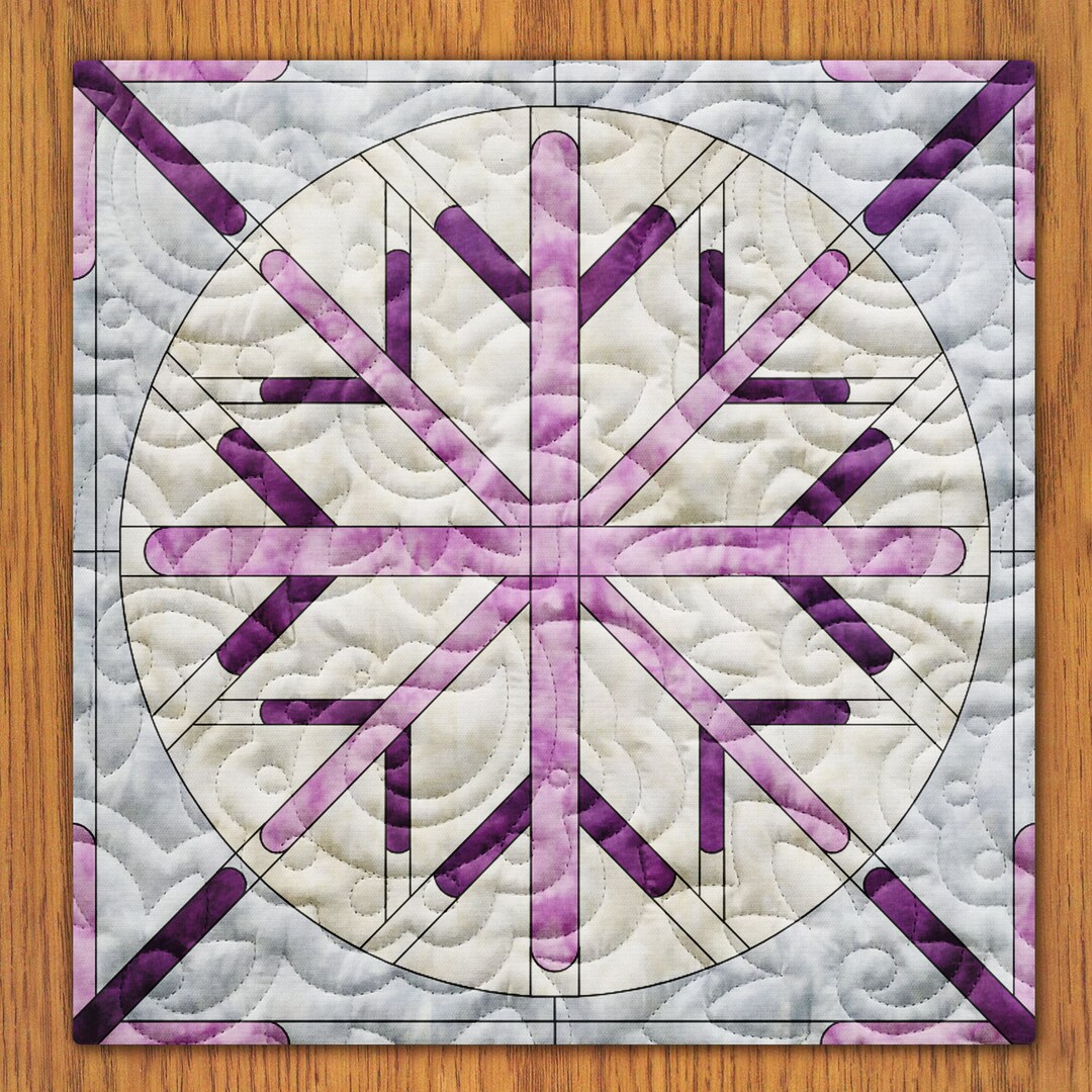 Snowflakes Sphere Quilt Block PDF Pattern With Video Tutorial || 6, 8 ...