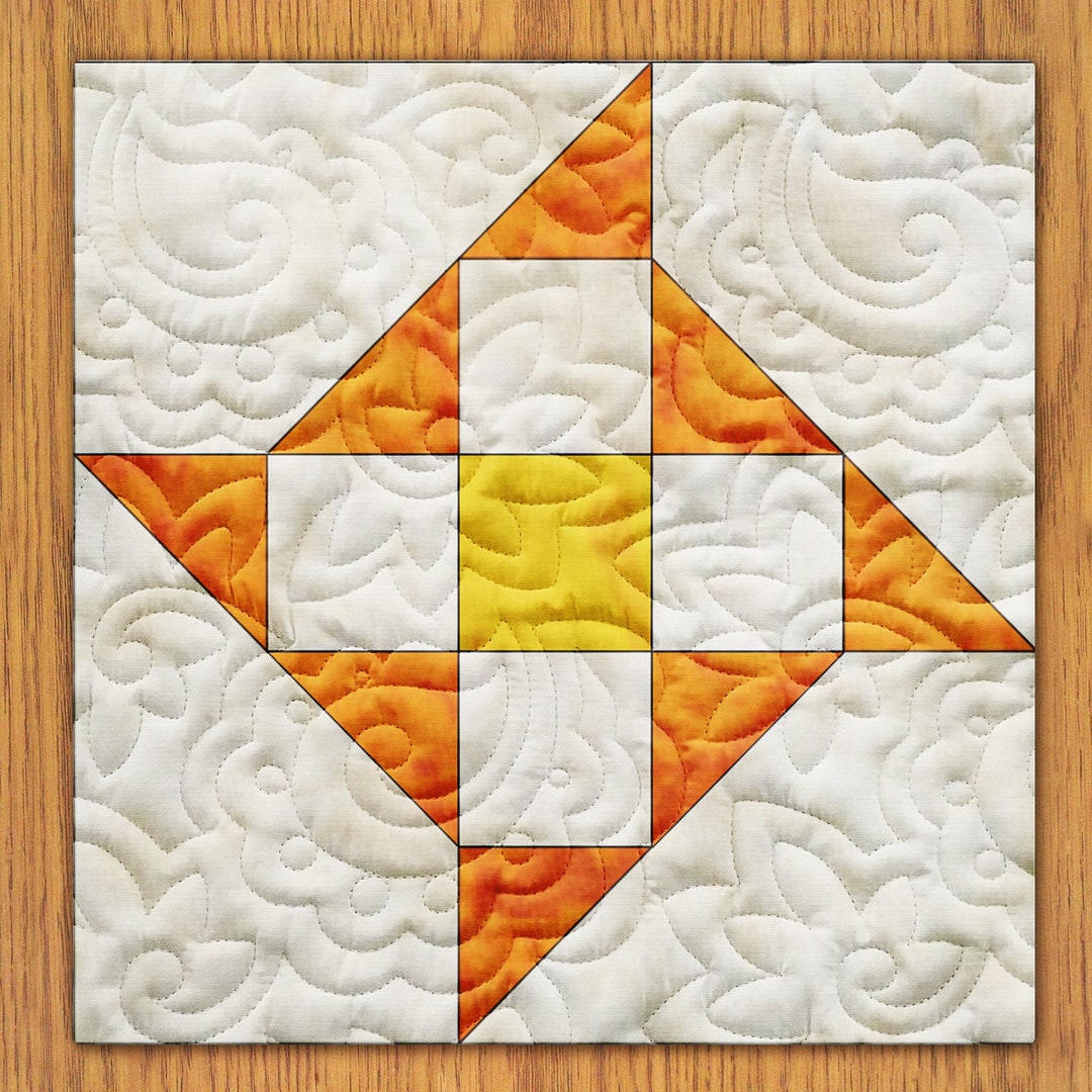 Geometric Stars Quilt Block PDF Pattern With Video Tutorial || 16, 18 ...