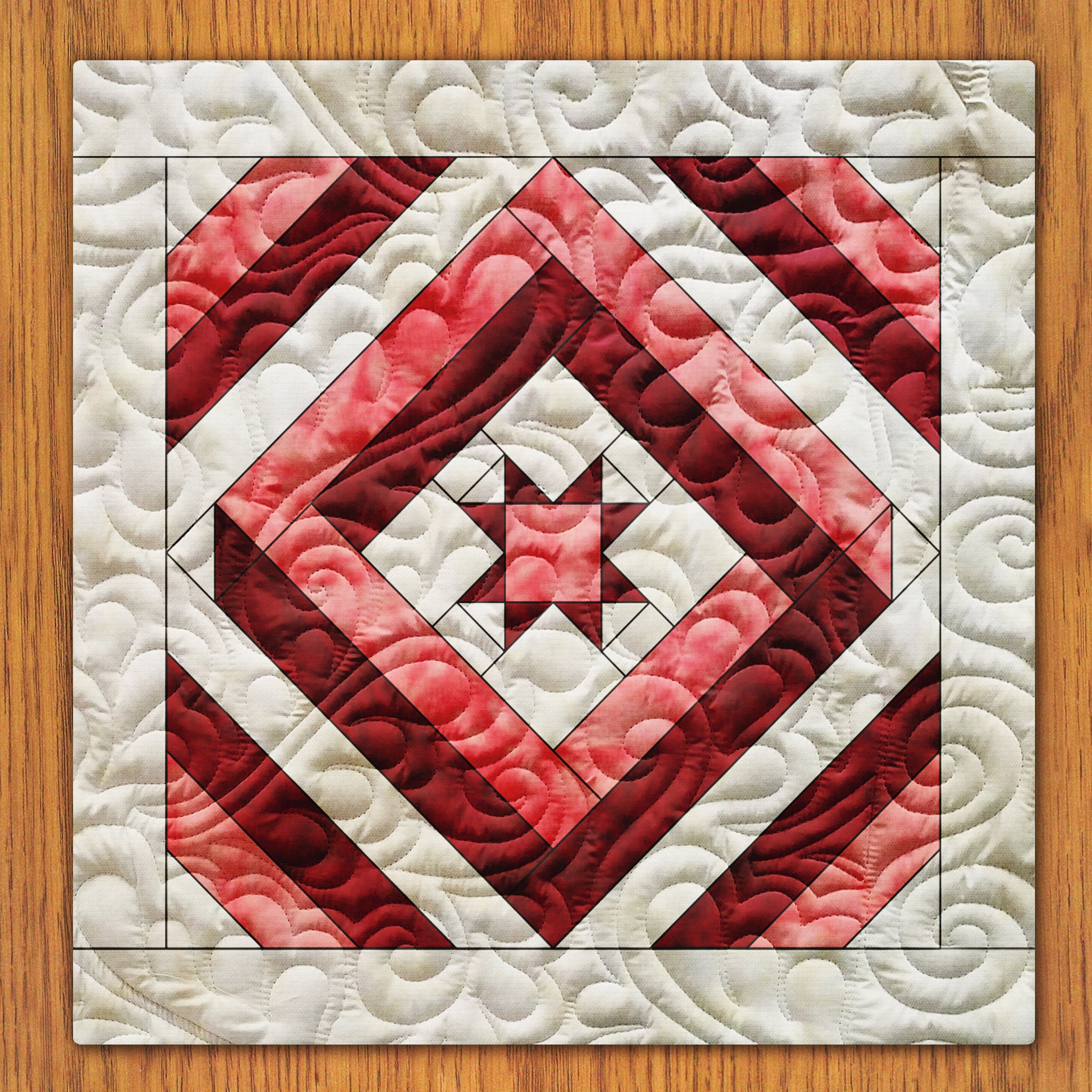 3D Cubic Star Quilt Block PDF Pattern With Video Tutorial - Etsy