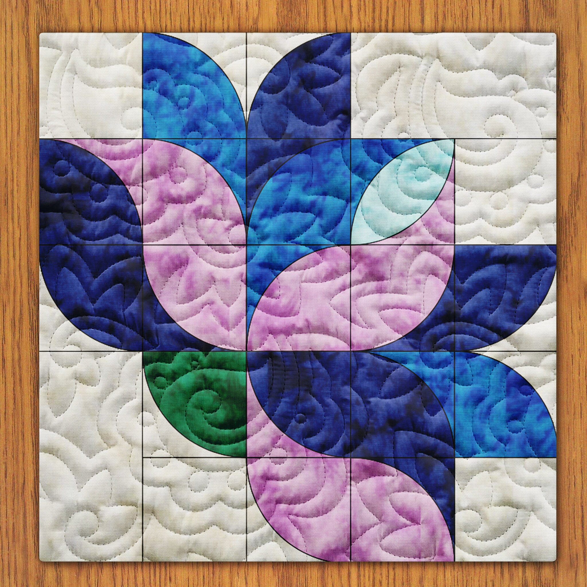 Sprouting Roses Quilt Block PDF Pattern With Video Tutorial || 6, 8, 10 ...