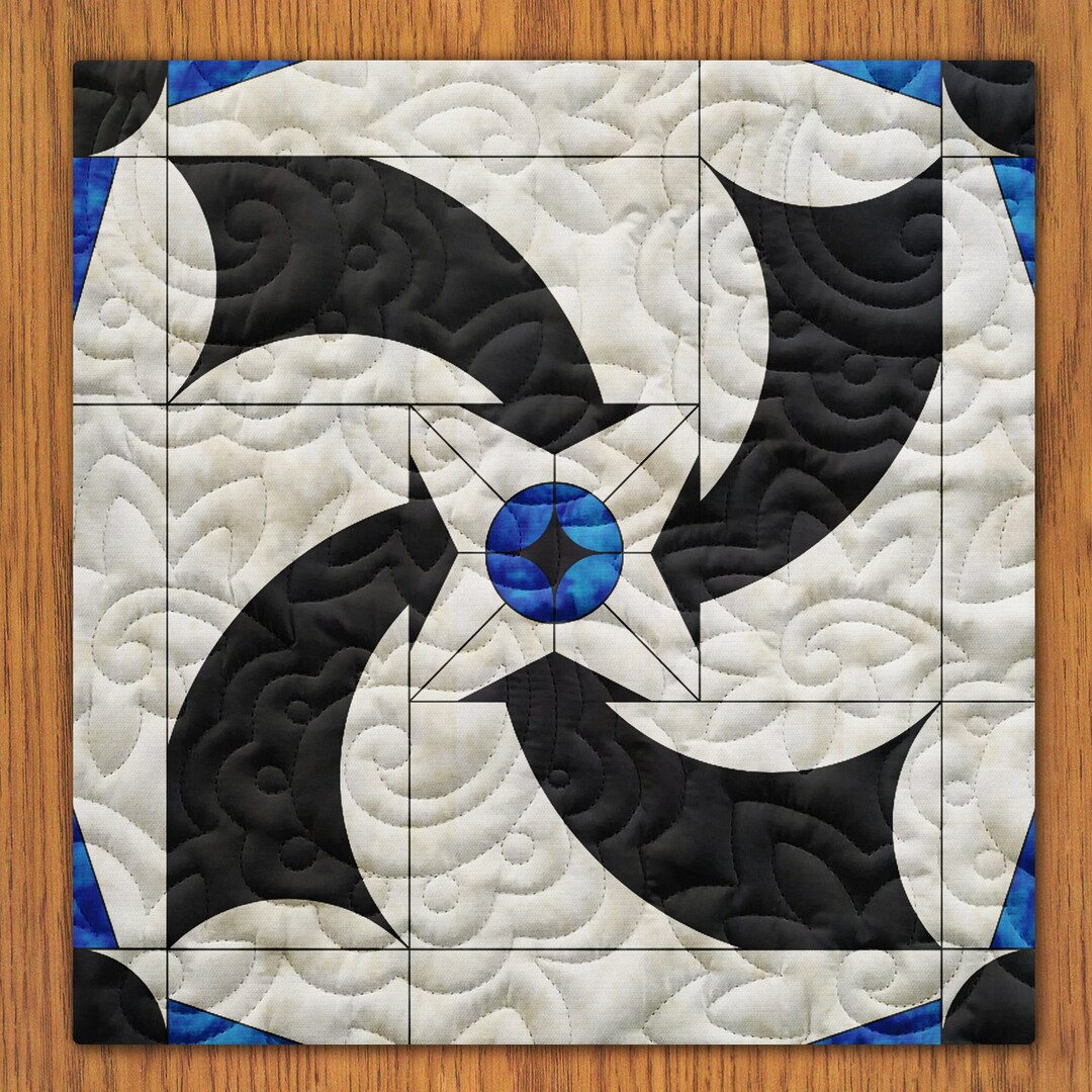 Elemental Spin Quilt Block PDF Pattern With Video Tutorial 16, 18, 20 ...