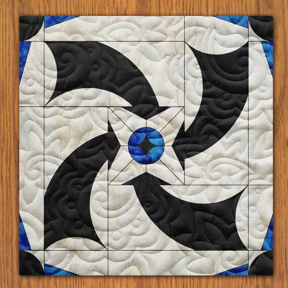 Elemental Spin Quilt Block PDF Pattern With Video Tutorial | Etsy
