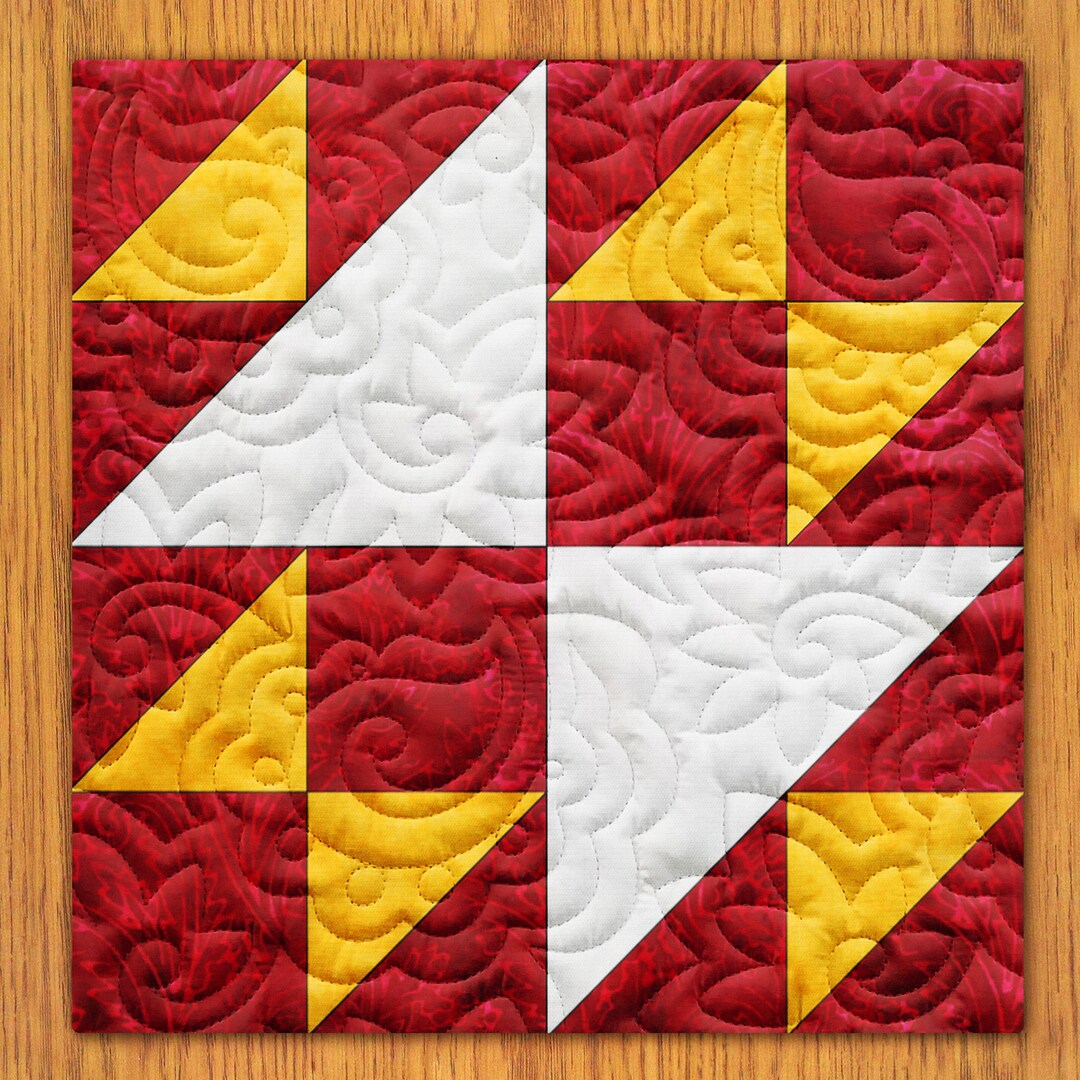 Flying Geese Variation Quilt Block PDF Pattern With Video Tutorial || 6 ...