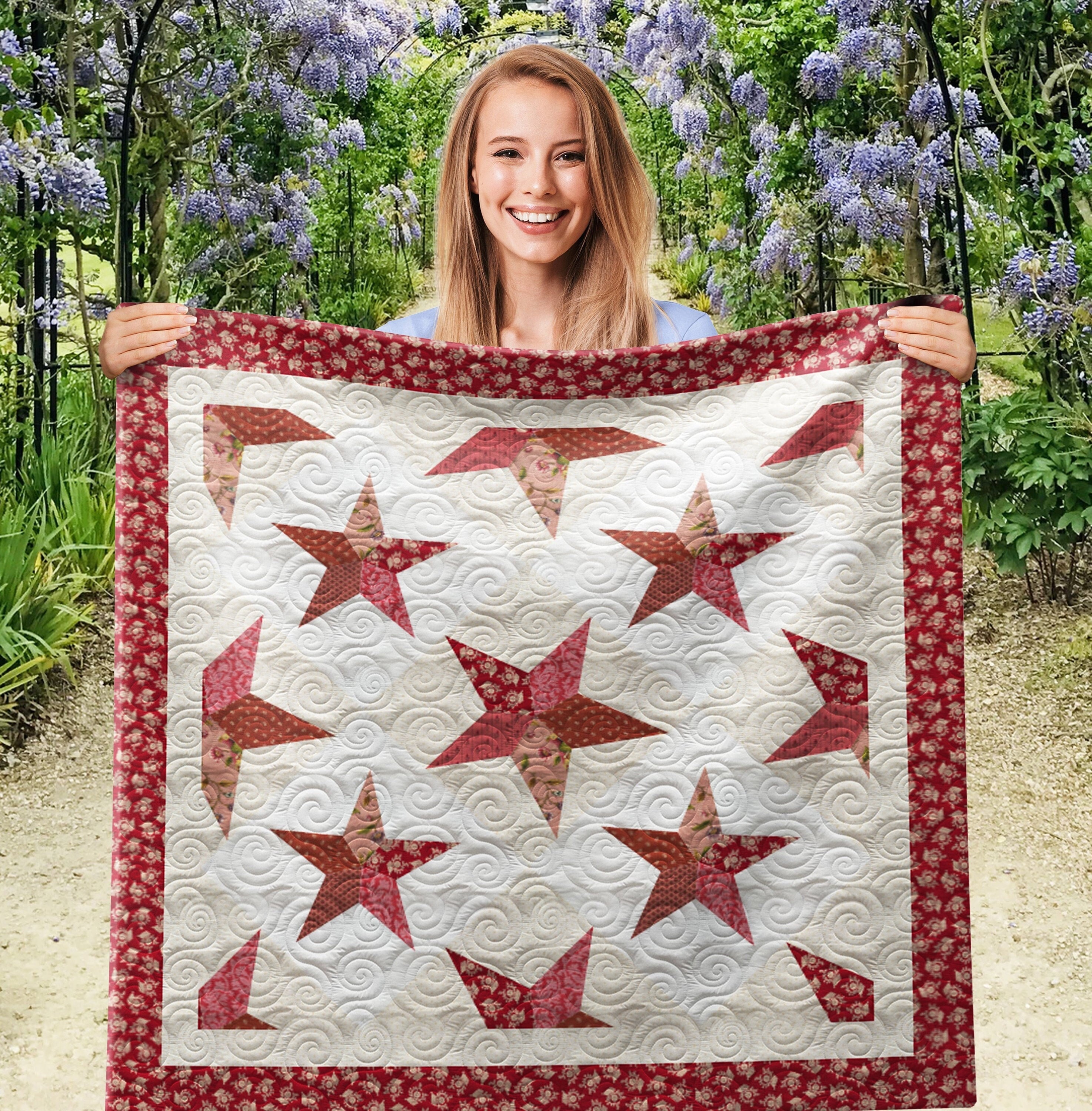 Twinkling Star Wall Quilt PDF Pattern With Video Tutorial || 40x40 ...