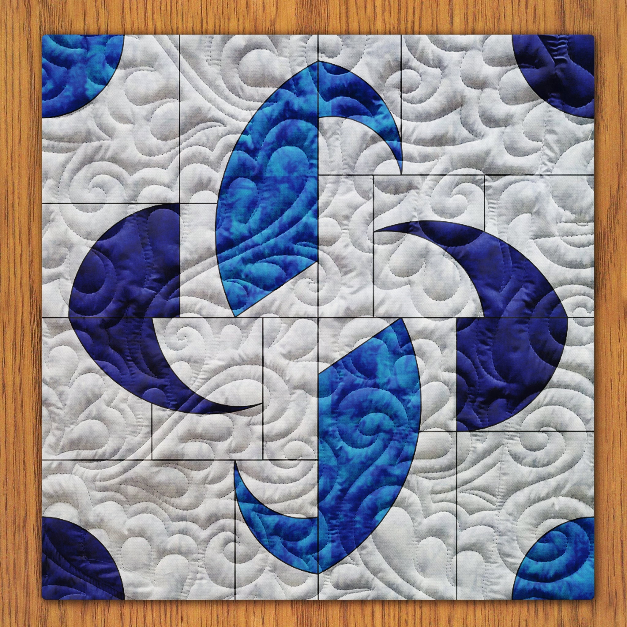 Orbital Spin Quilt Block PDF Pattern With Video Tutorial 16, 18, 20, 22 ...