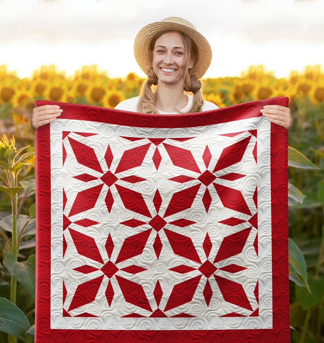 Winged Diamonds Wall Quilt PDF Pattern With Video Tutorial 40x40 Inches ...