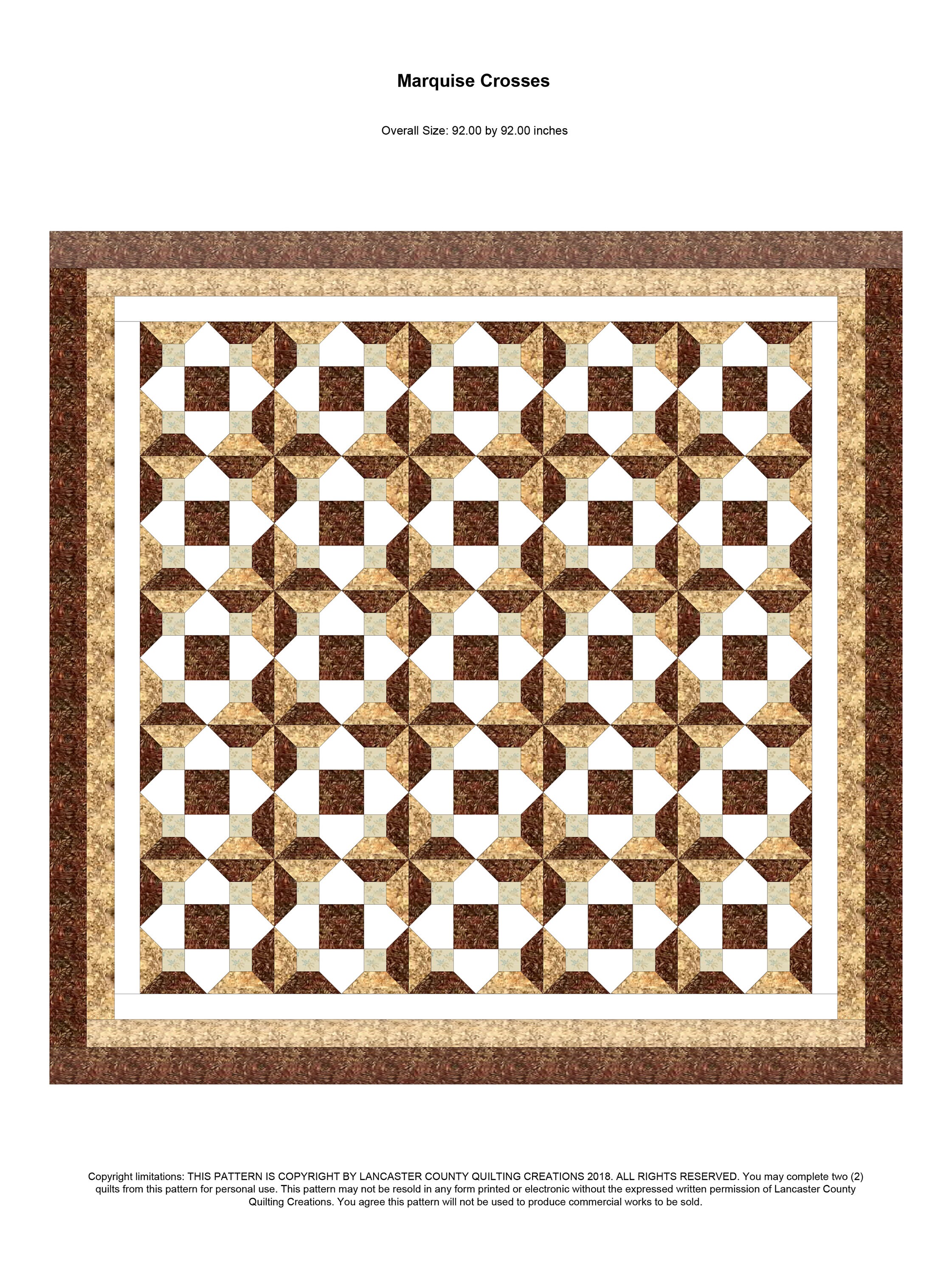 Marquise Crosses Pattern Patchwork 358 - Etsy