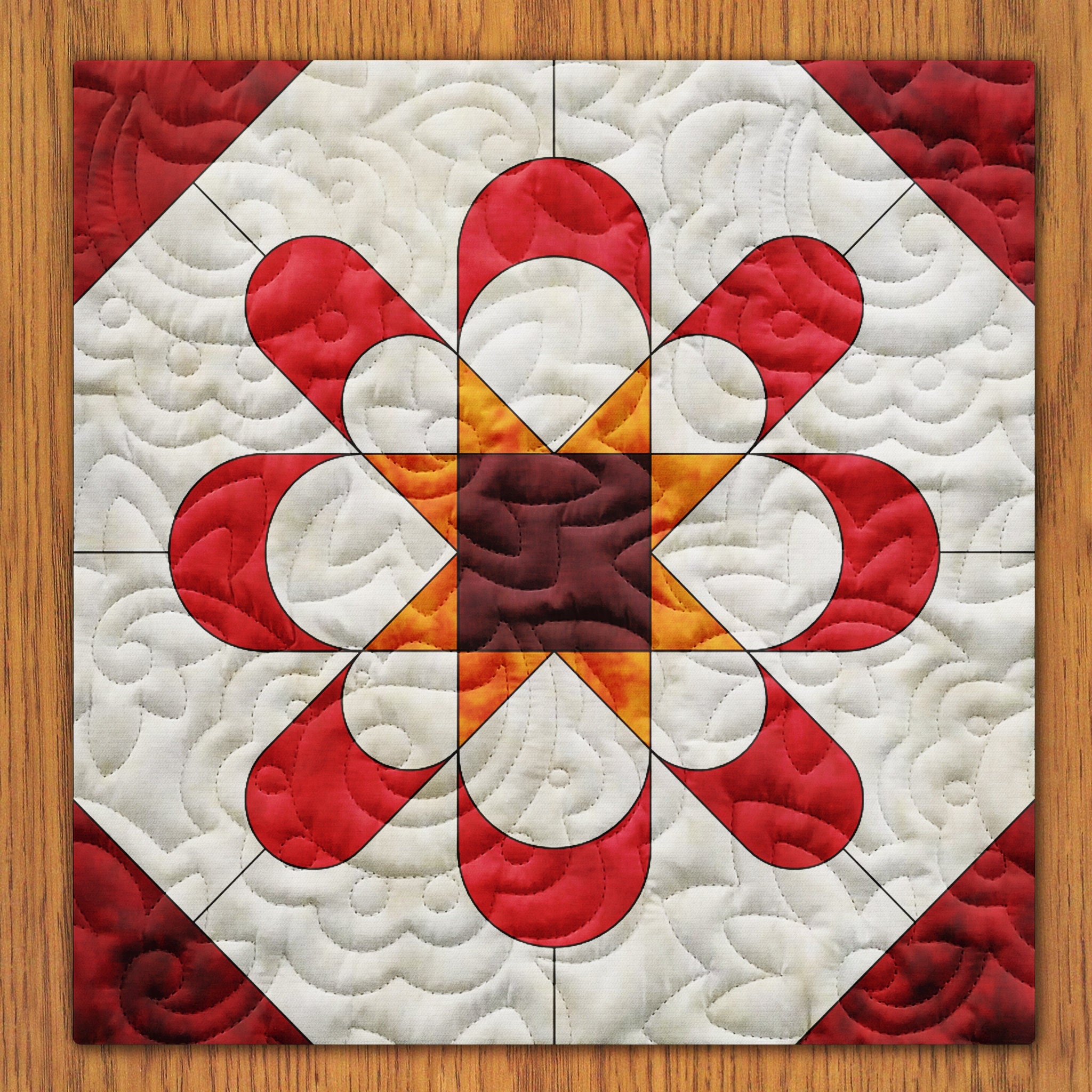 Daisy Dance Quilt Block PDF Pattern With Video Tutorial 16, 18, 20, 22 ...