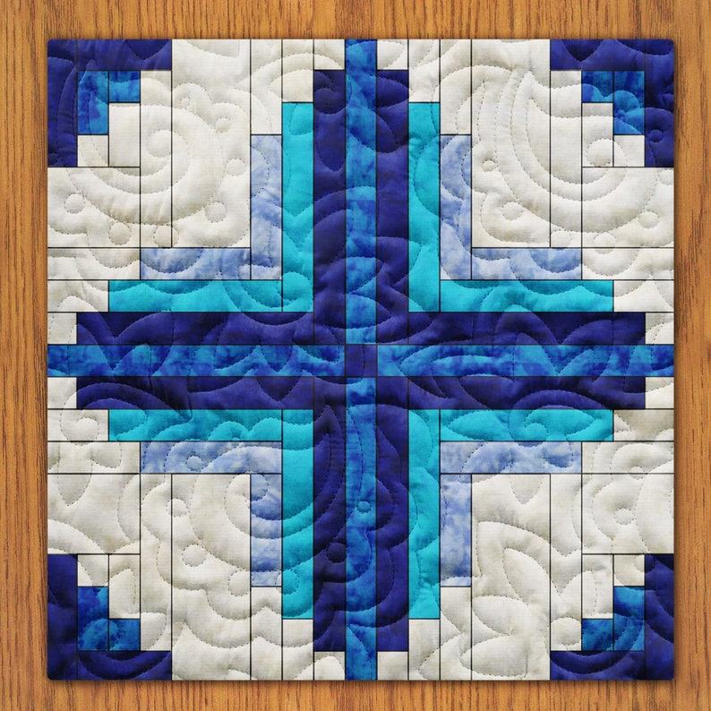 Cross Sphere Quilt Block PDF Pattern With Video Tutorial || 6, 8, 10 ...