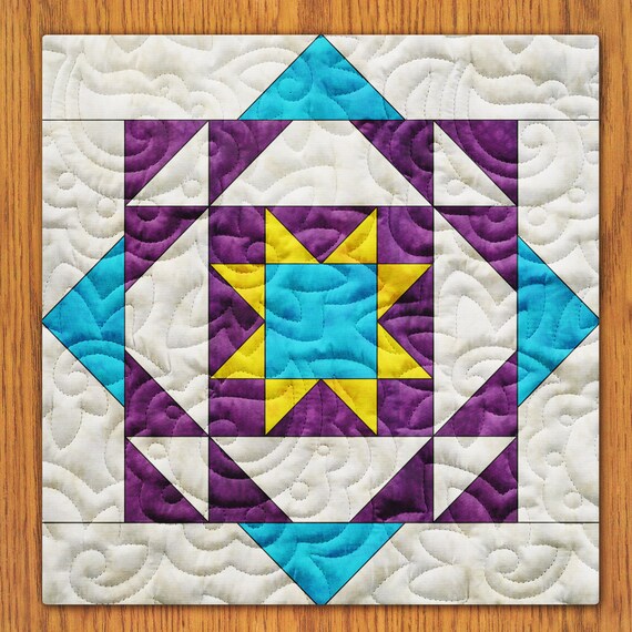 Covering Sun Quilt Block PDF Pattern With Video Tutorial 6 - Etsy
