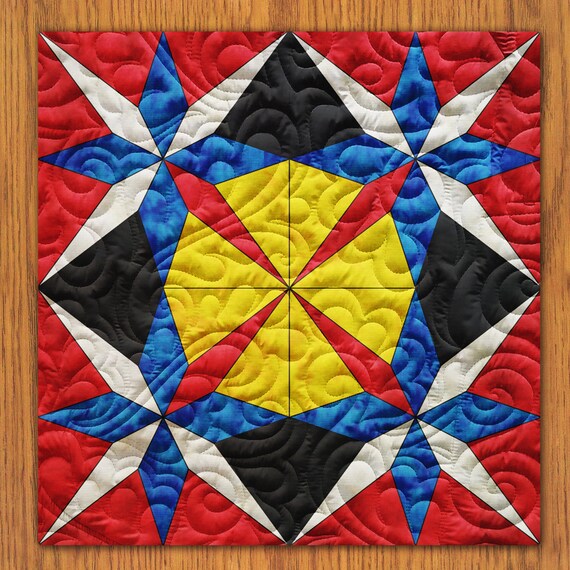 Midnight Stars Quilt Block PDF Pattern With Video Tutorial | Etsy