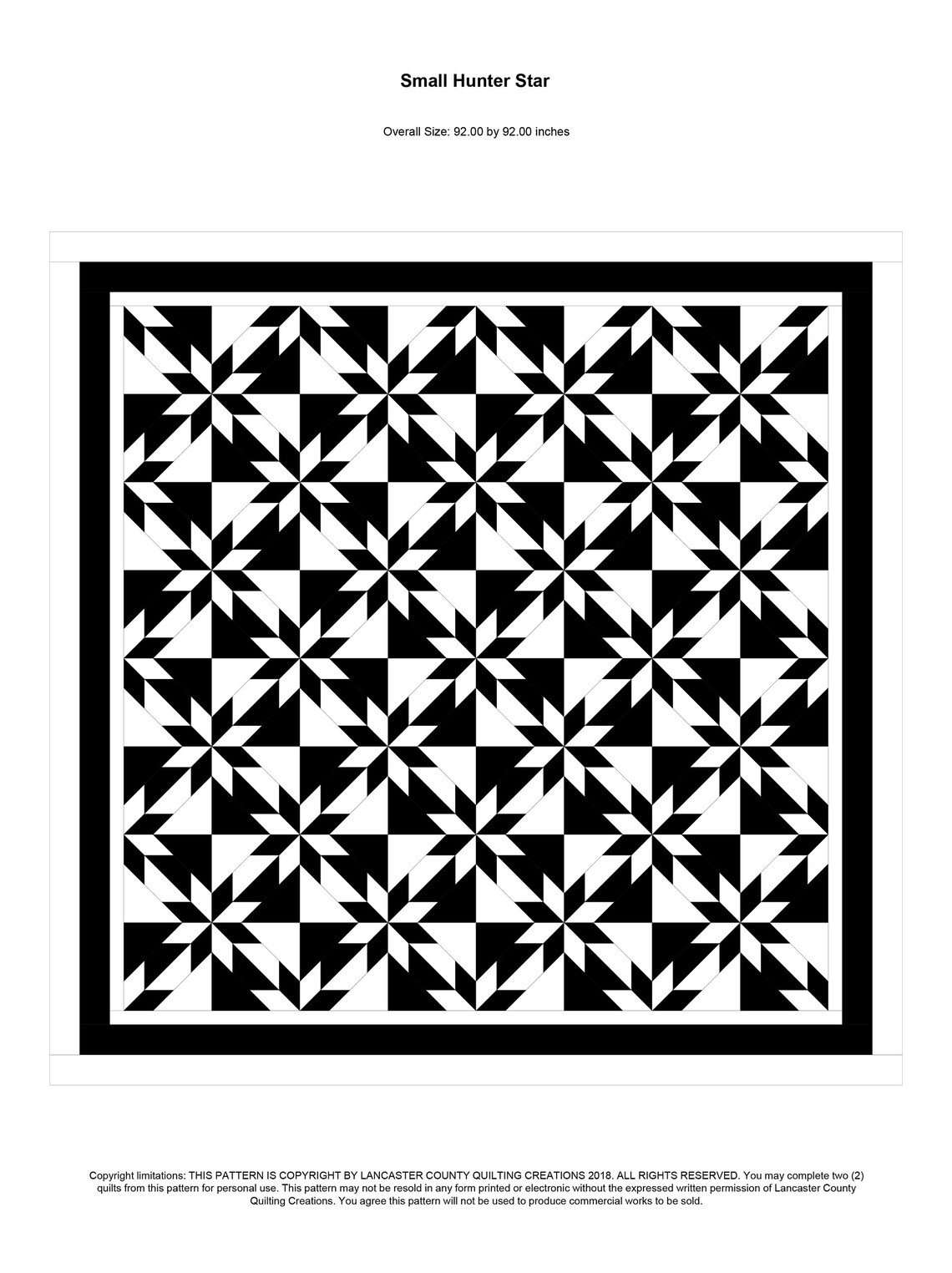 Small Hunter Star Pattern Patchwork #279 - Etsy