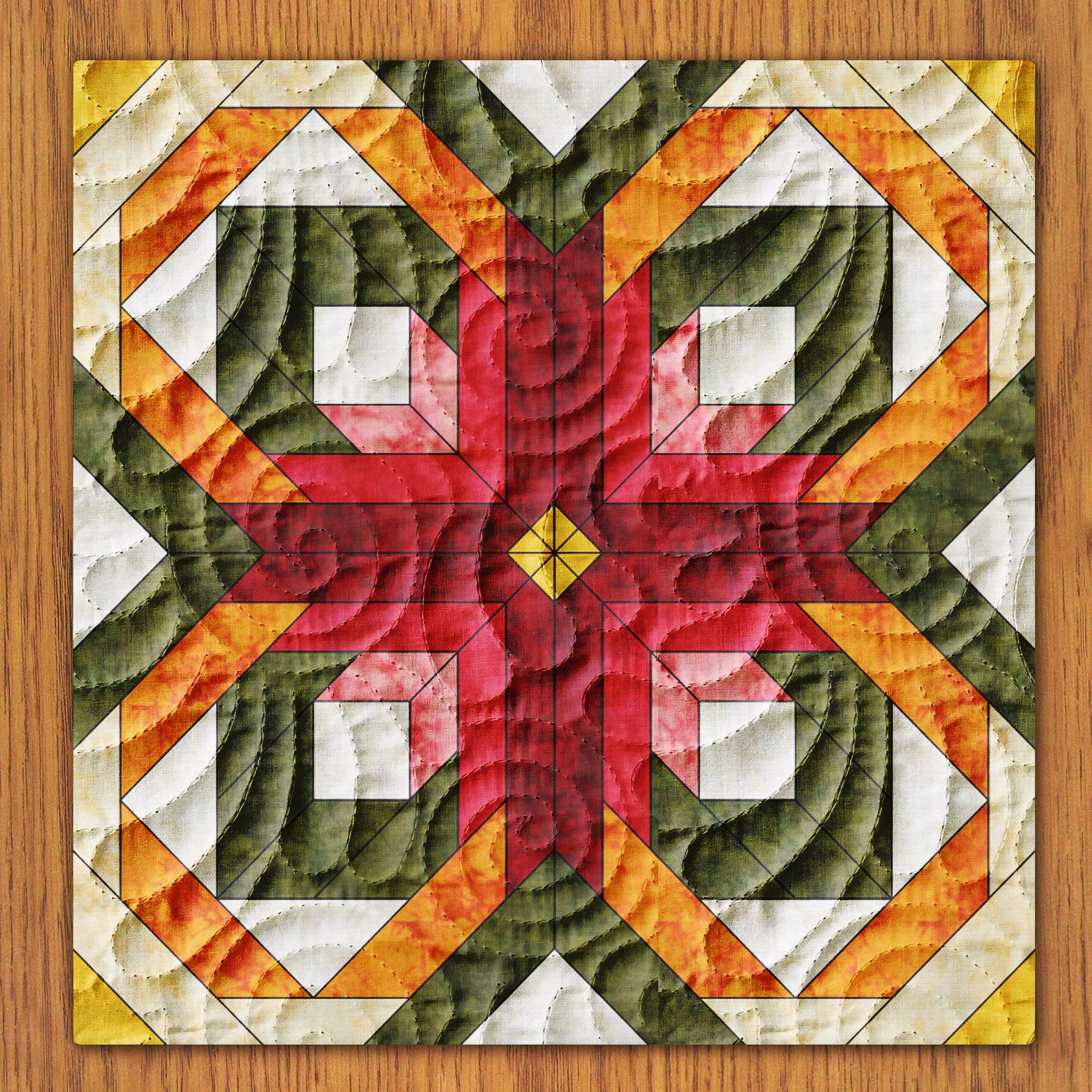 Rose Cube Quilt Block PDF Pattern With Video Tutorial || 6, 8, 10, 12 ...