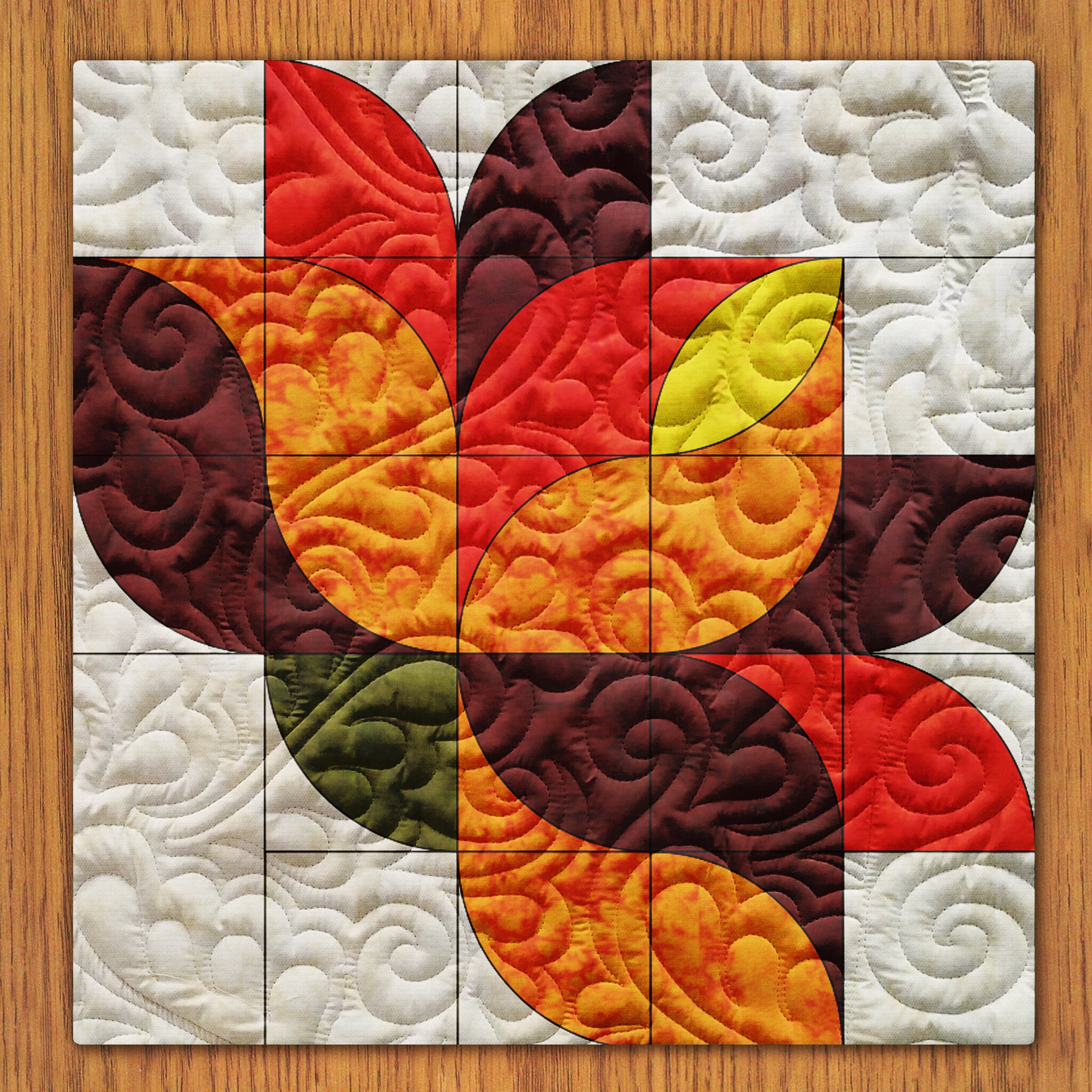 Sprouting Roses Quilt Block PDF Pattern With Video Tutorial || 6, 8, 10 ...
