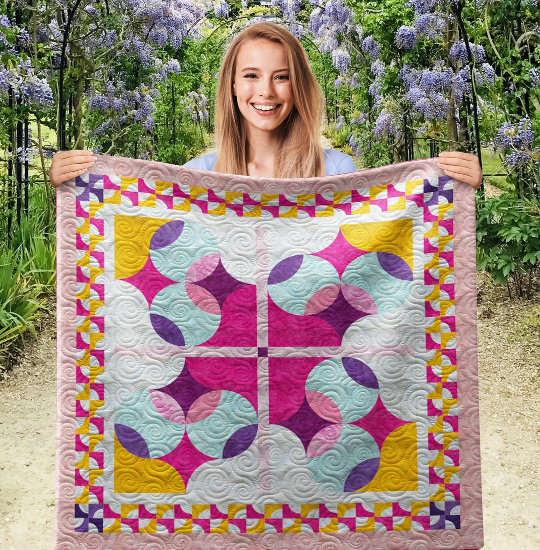 Bubble Glow Wall Quilt PDF Pattern With Video Tutorial - 40x40 Inches ...