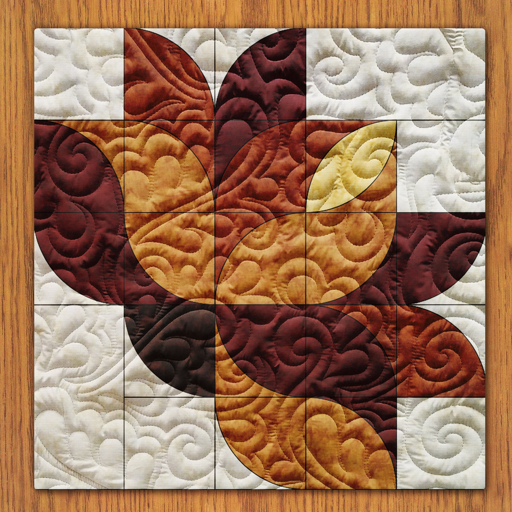 Sprouting Roses Quilt Block PDF Pattern With Video Tutorial || 6, 8, 10 ...