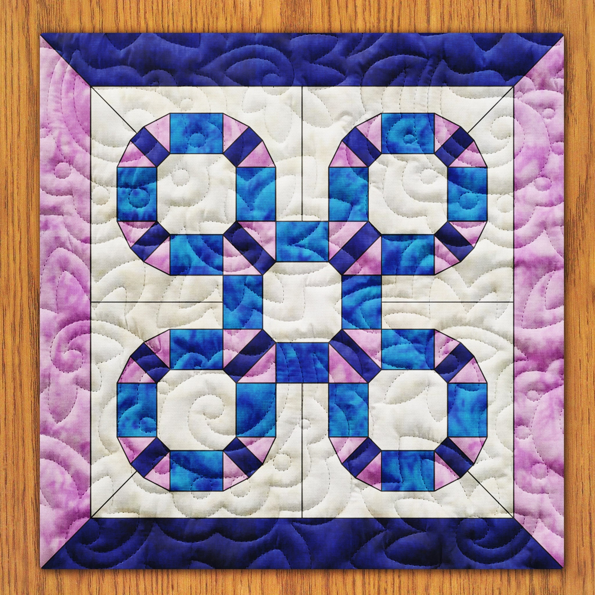 King Snake Quilt Block PDF Pattern With Video Tutorial || 6, 8, 10, 12 ...
