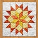 Golden Asters Quilt Block PDF Pattern With Video Tutorial || 16, 18, 20 ...