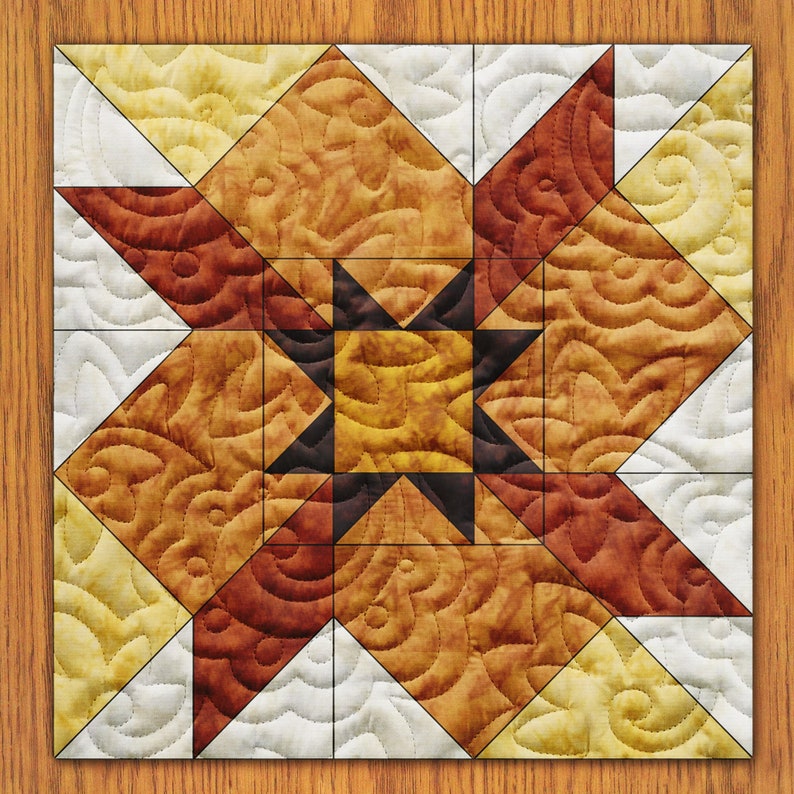 Rosie Star Quilt Block PDF Pattern With Video Tutorial || 16, 18, 20 ...