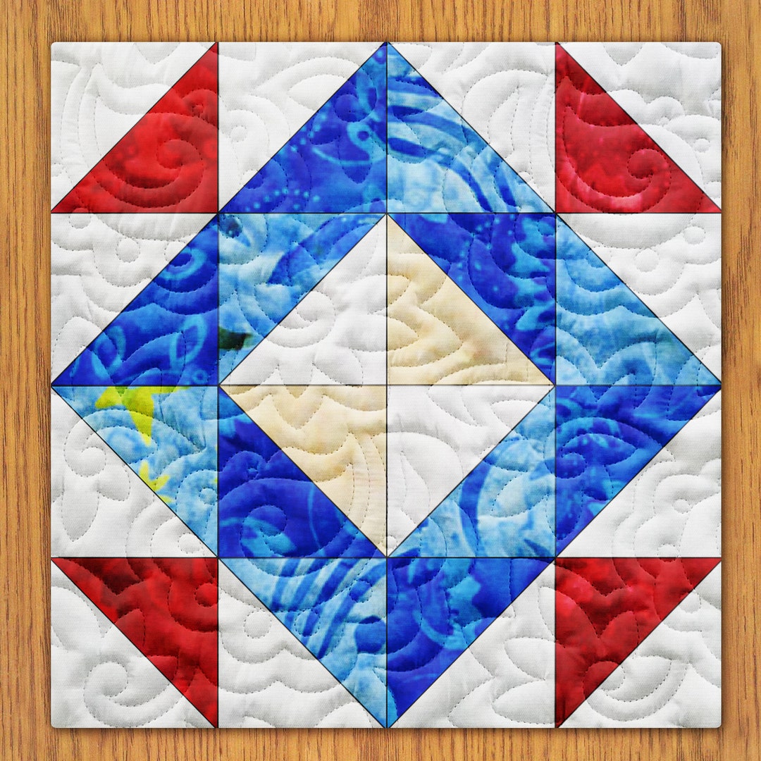 Alabama Mosaic Quilt Block PDF Pattern With Video Tutorial 16, 18, 20 ...