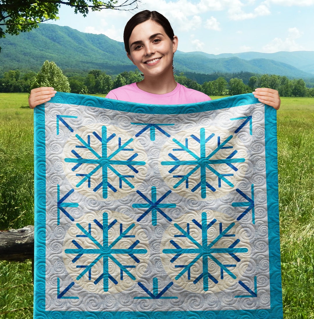 Snowflakes Sphere Wall Quilt PDF Pattern With Video Tutorial 40x40 ...