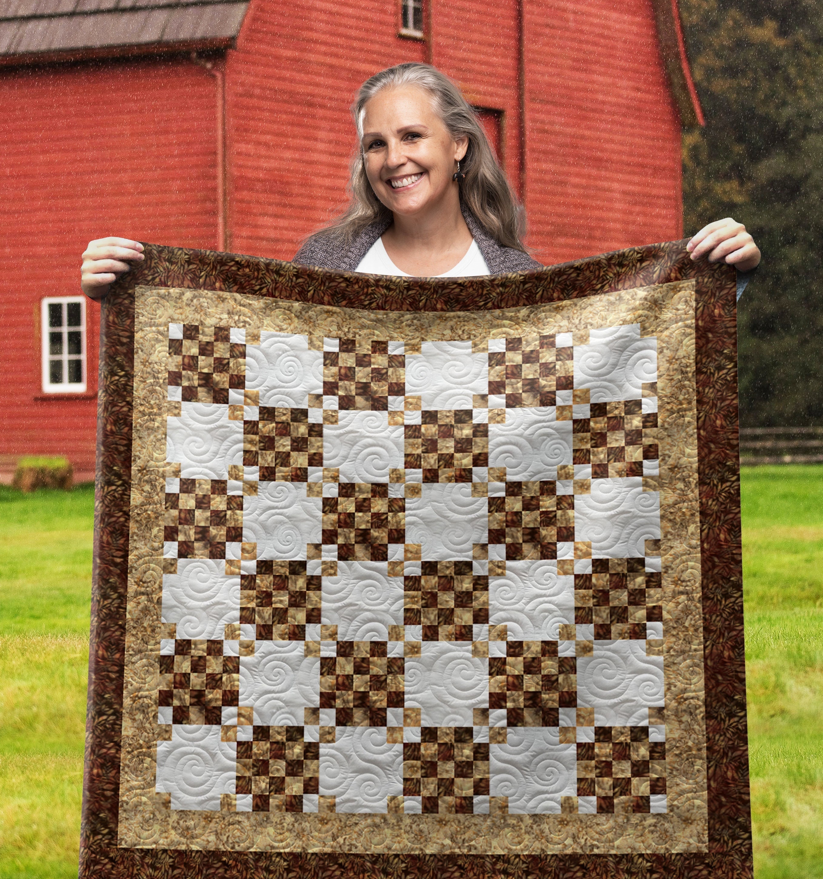 Checkerboard Chains Wall Quilt PDF Pattern With Video Tutorial 40x40 ...