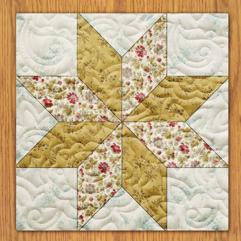 Blazing Stars Quilt Block PDF Pattern With Video Tutorial || 16, 18, 20 ...