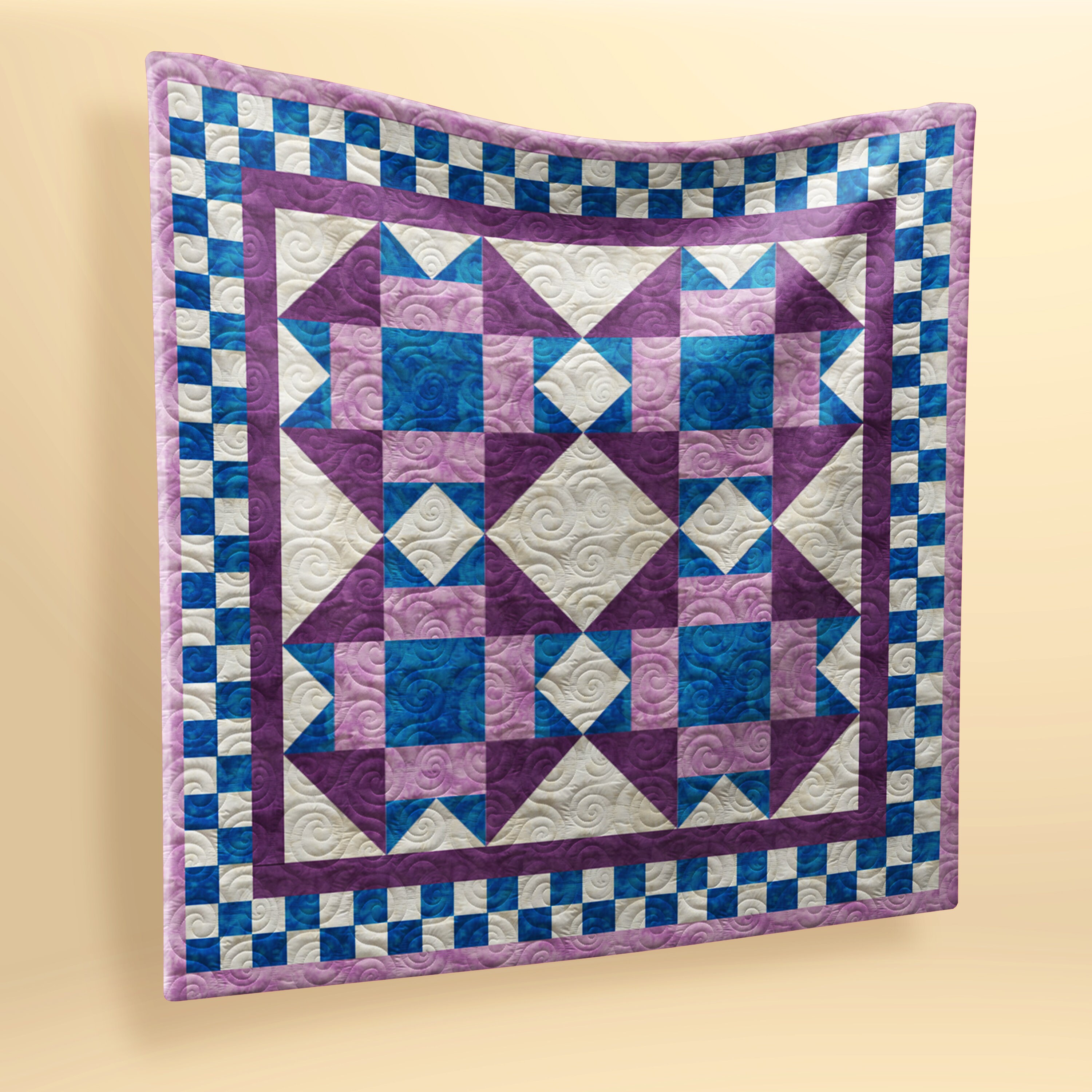 Wrapping Cube Wall Quilt PDF Pattern With Video Tutorial - 40x40 Inches ...