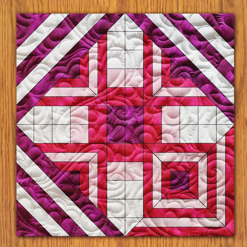 Crystal Dice Quilt Block PDF Pattern With Video Tutorial - Etsy