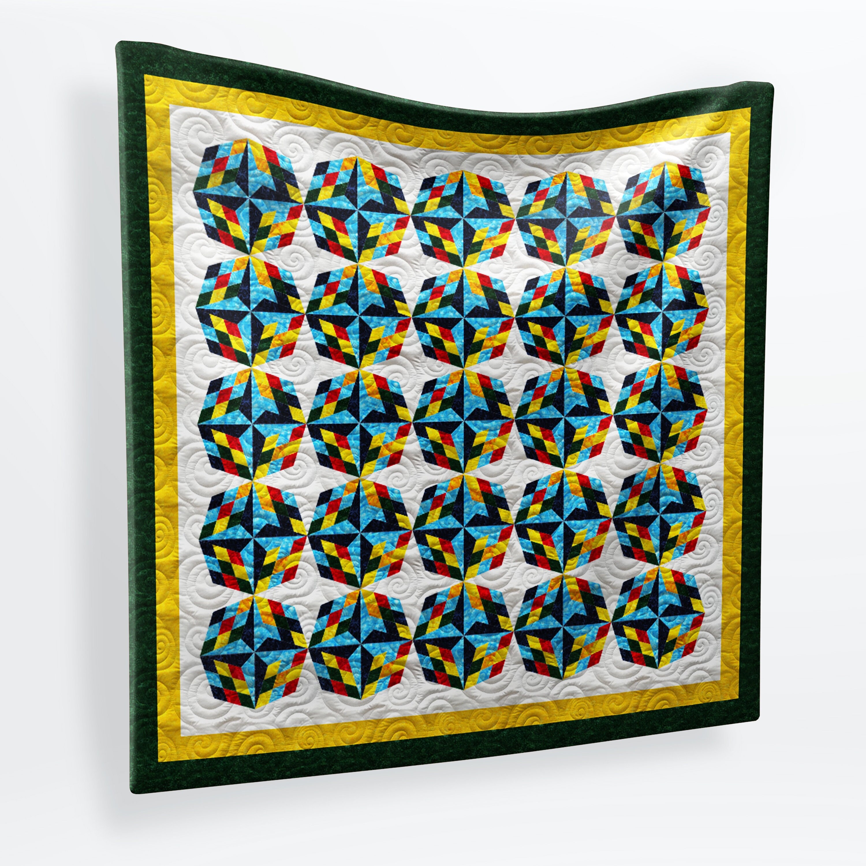 Disco Stars Quilt Block PDF Pattern With Video Tutorial 6, 8, 10, 12 ...