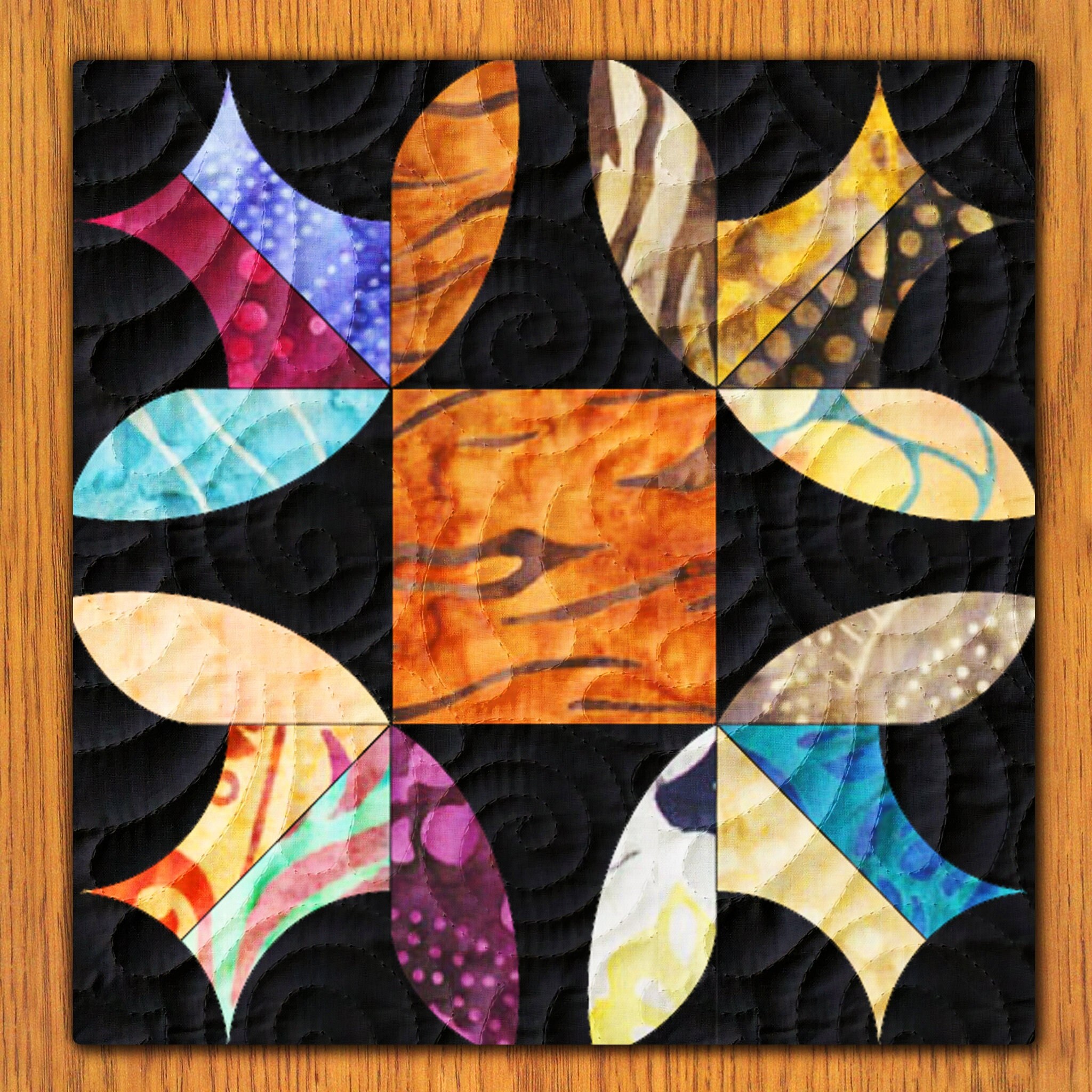Blooming Lotus Quilt Block PDF Pattern With Video Tutorial || 6, 8, 10 ...