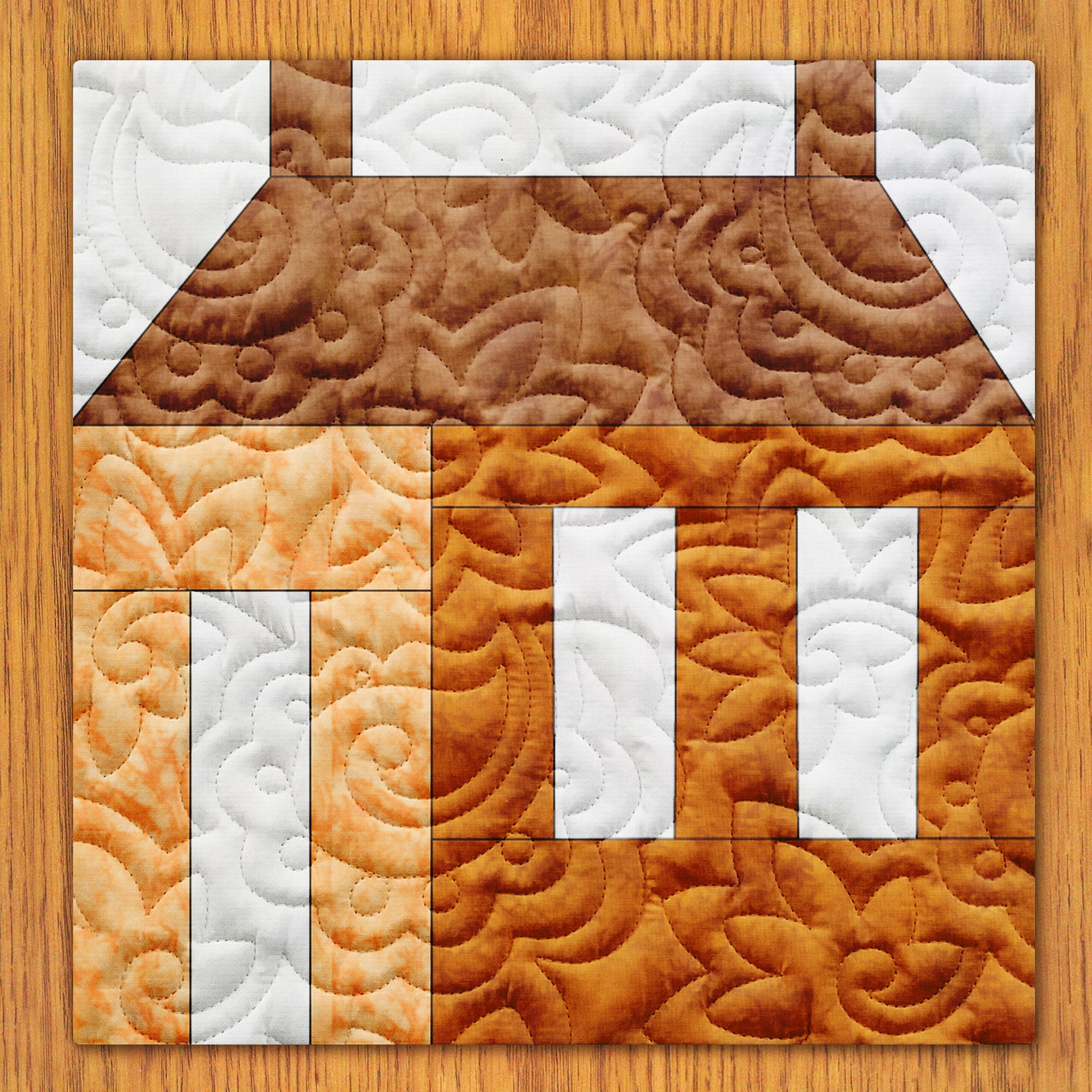 Pastel Village Quilt Block PDF Pattern With Video Tutorial || 6, 8, 10 ...