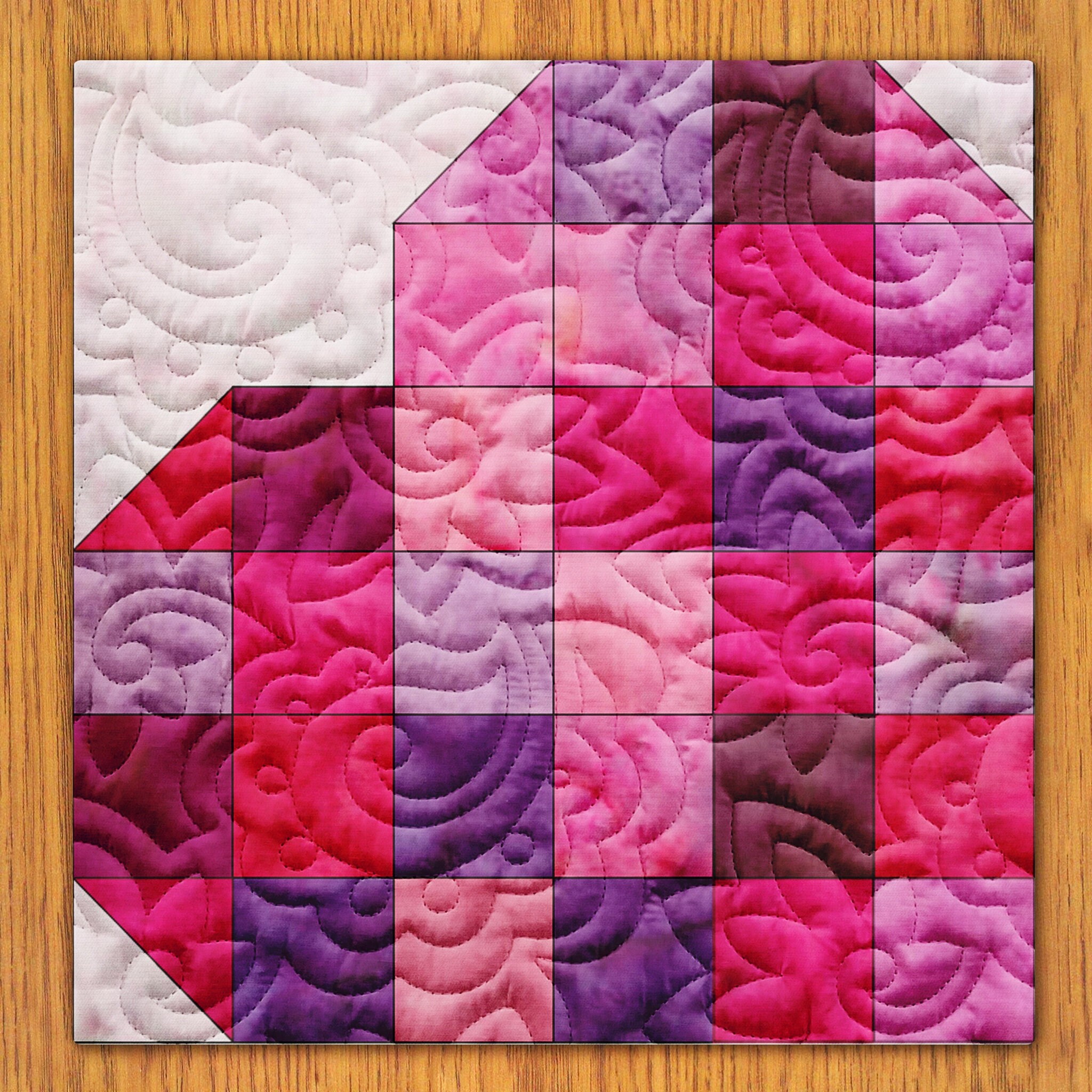 Plum Candy Hearts Wall Quilt PDF Pattern With Video Tutorial 40x40 ...