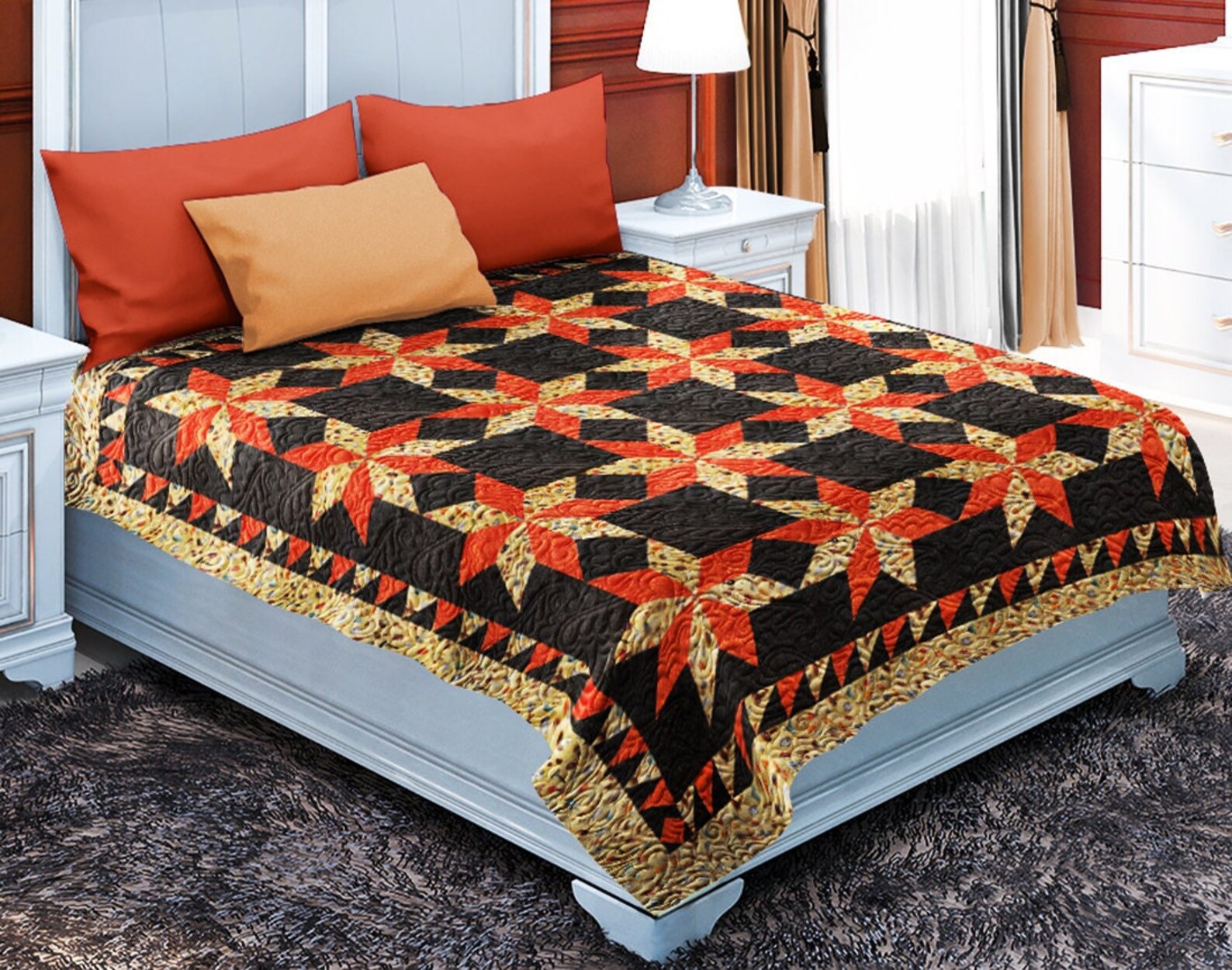 Blazing Stars Quilt Block PDF Pattern With Video Tutorial || 16, 18, 20 ...