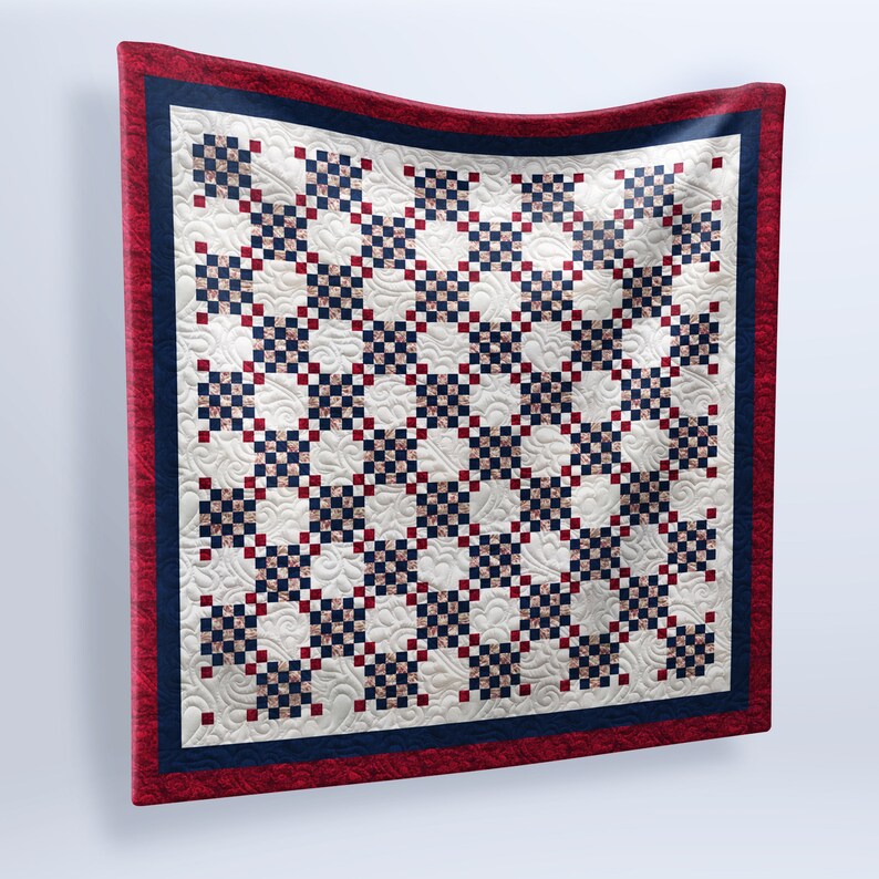 Checkerboard Chains Quilt Block PDF Pattern With Video Tutorial || 16 ...