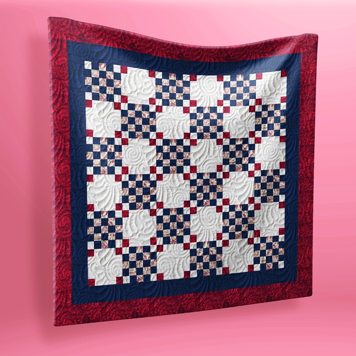 Checkerboard Chains Wall Quilt PDF Pattern With Video Tutorial 40x40 ...