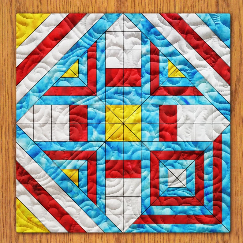 Crystal Dice Quilt Block PDF Pattern With Video Tutorial - Etsy