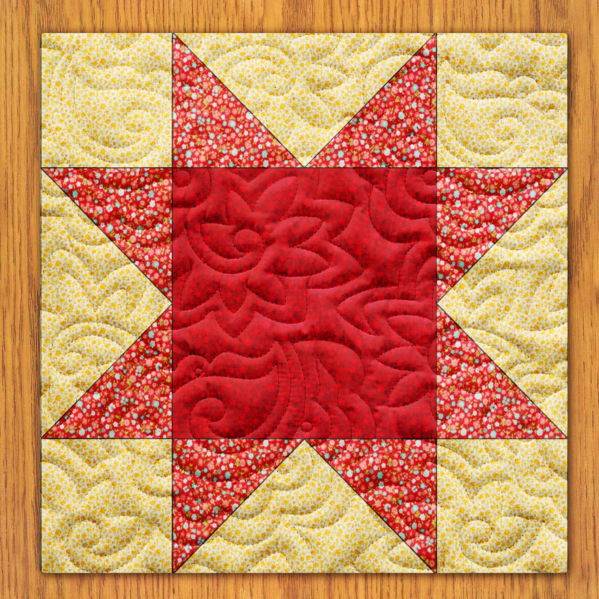 Star Luster Quilt Block PDF Pattern With Video Tutorial || 16, 18, 20 ...