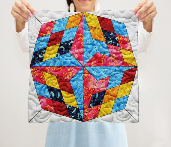 Disco Stars Quilt Block PDF Pattern With Video Tutorial 6 - Etsy