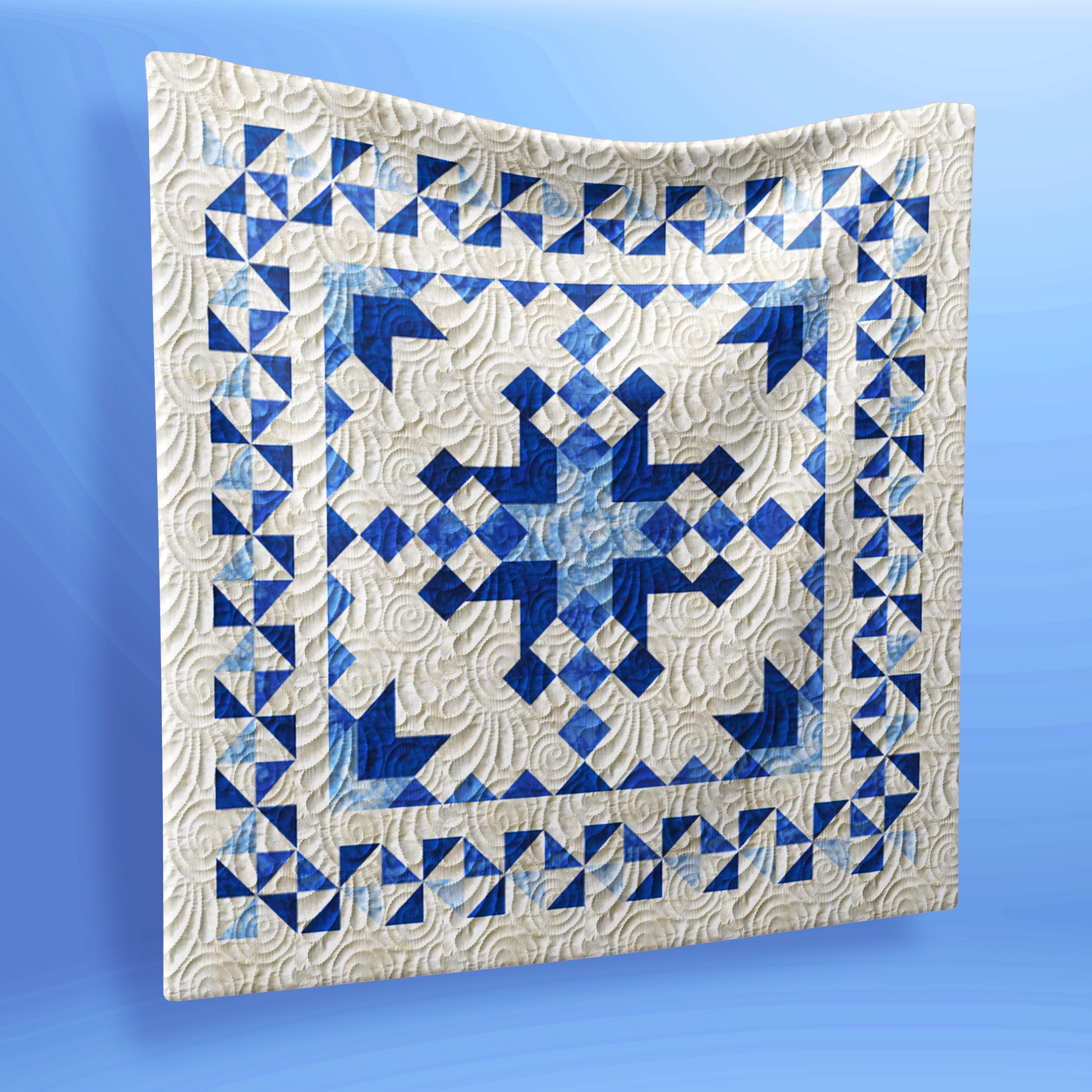 Chained Stars Wall Quilt PDF Pattern With Video Tutorial || 40x40 ...