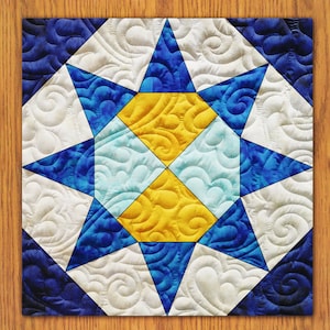 Sun Waves Quilt Block PDF Pattern With Video Tutorial 6, 8, 10, 12, and ...
