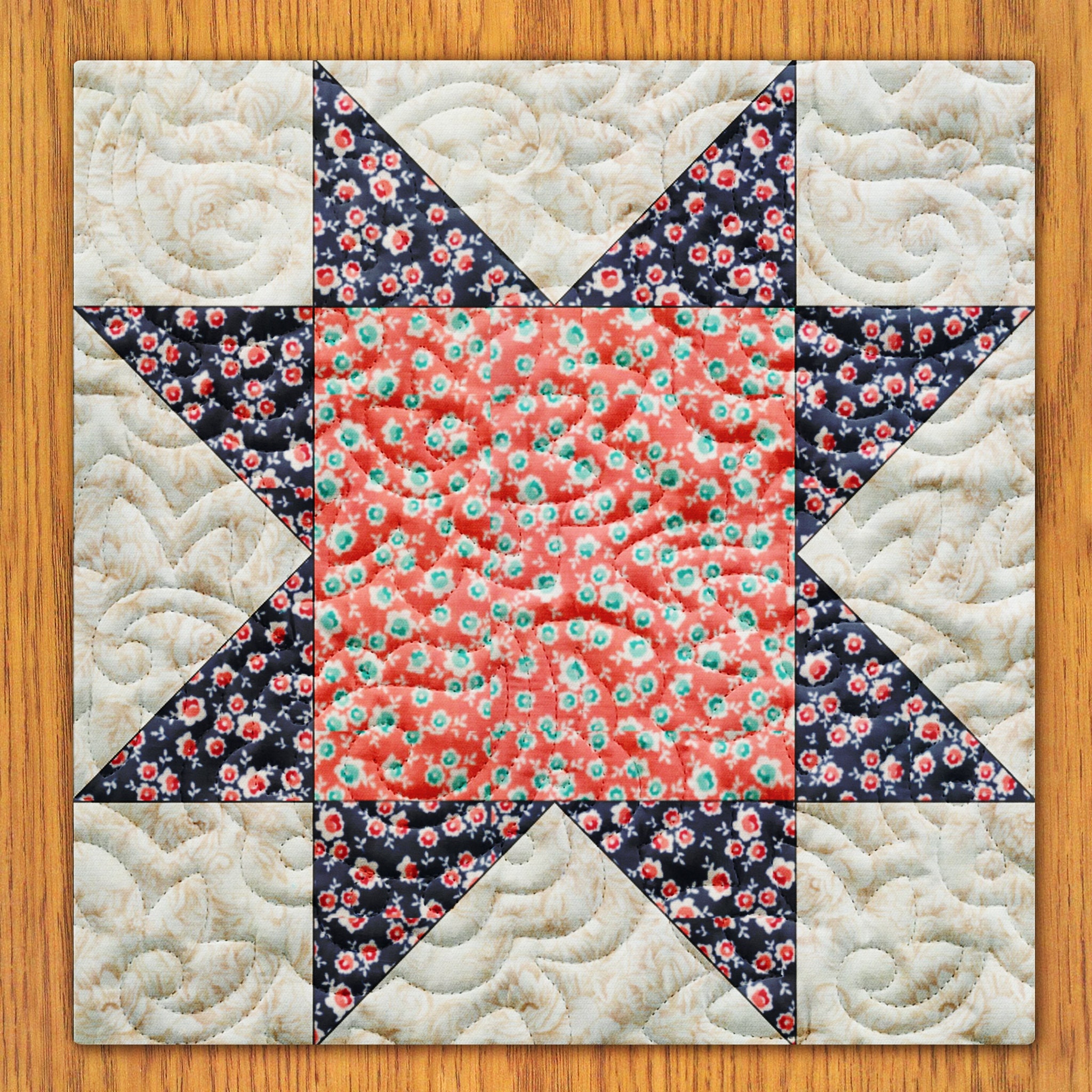 Star Luster Quilt Block PDF Pattern With Video Tutorial || 16, 18, 20 ...