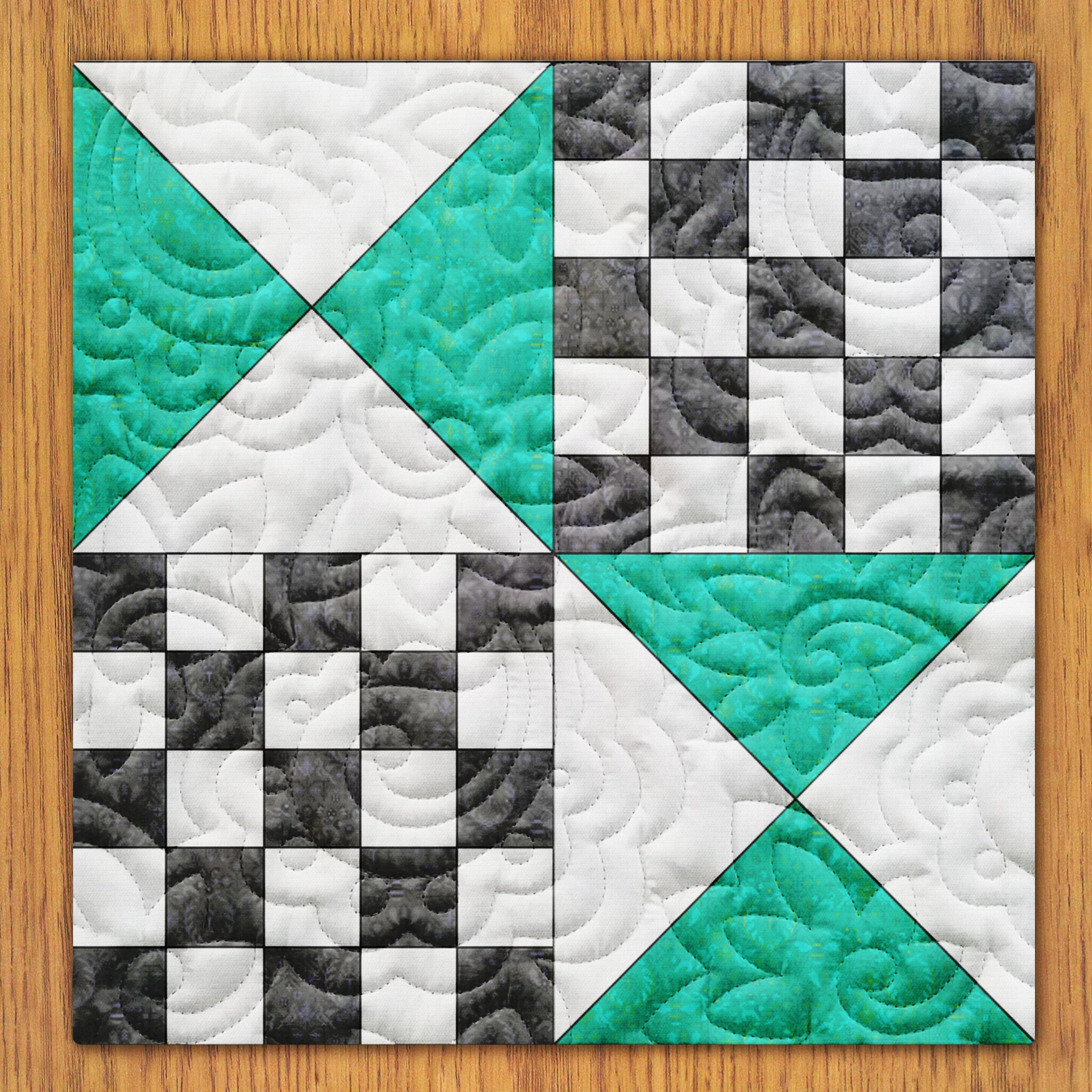 Diamond Squares Quilt Block PDF Pattern With Video Tutorial || 6, 8, 10 ...
