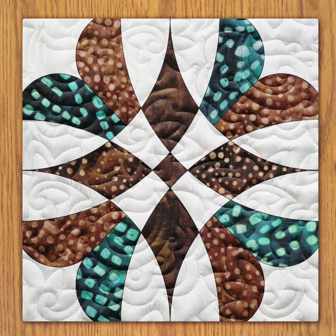 Garden Starlets Quilt Block PDF Pattern With Video Tutorial || 16, 18 ...
