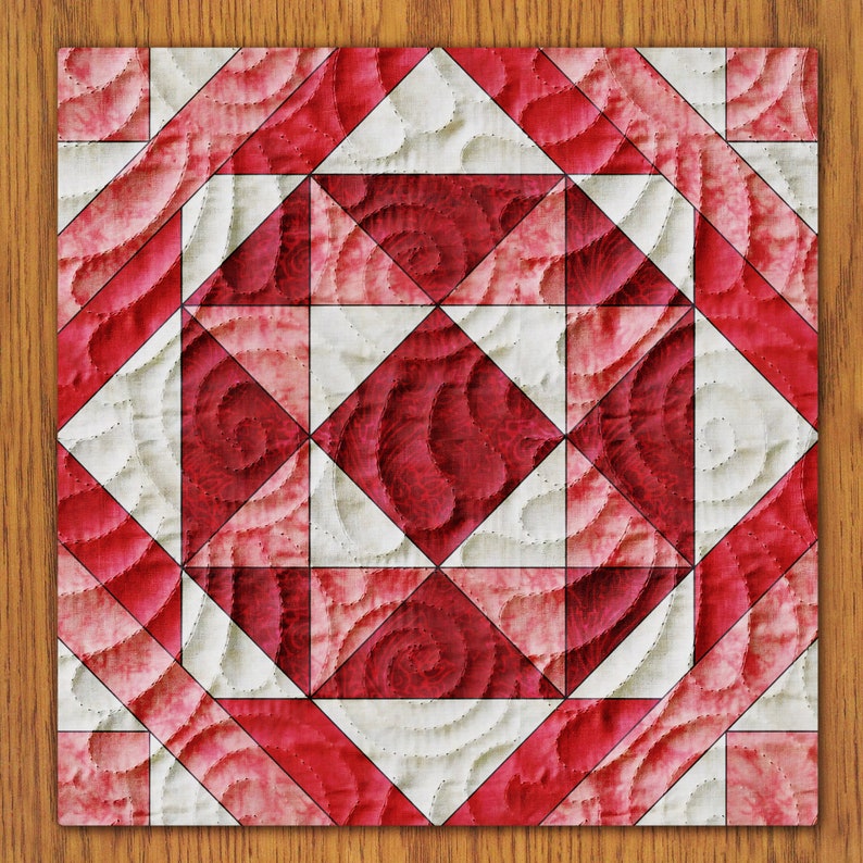 Dazy Star Quilt Block PDF Pattern With Video Tutorial || 6, 8, 10, 12 ...