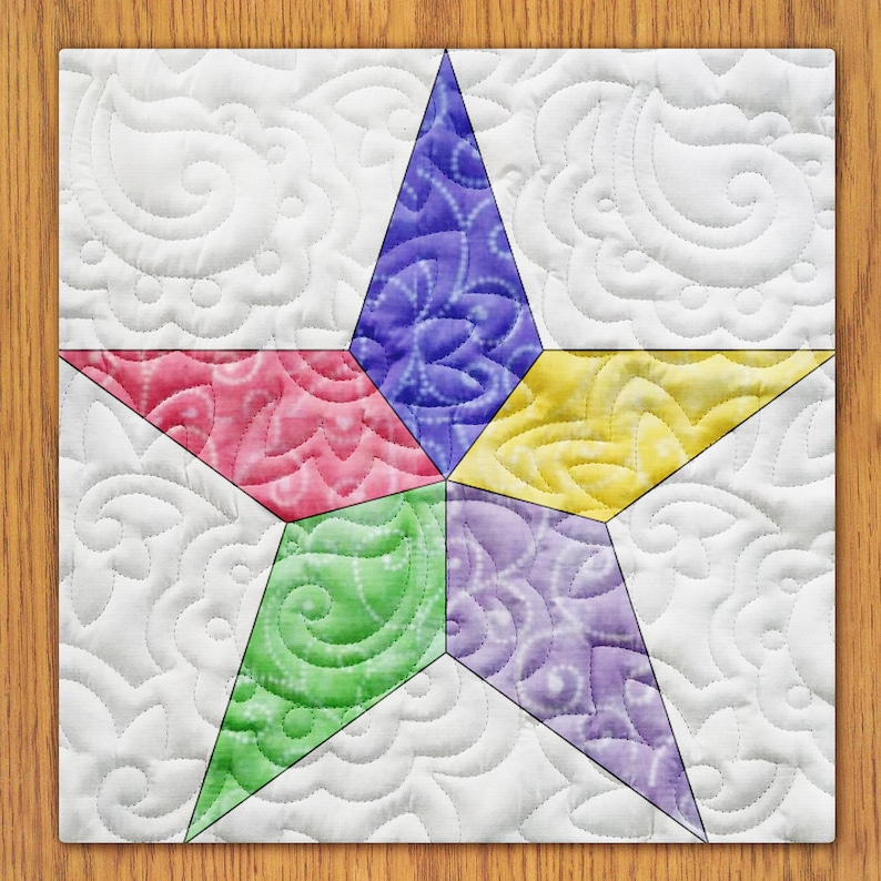 Twinkling Star Quilt Block PDF Pattern With Video Tutorial 6, 8, 10, 12 ...
