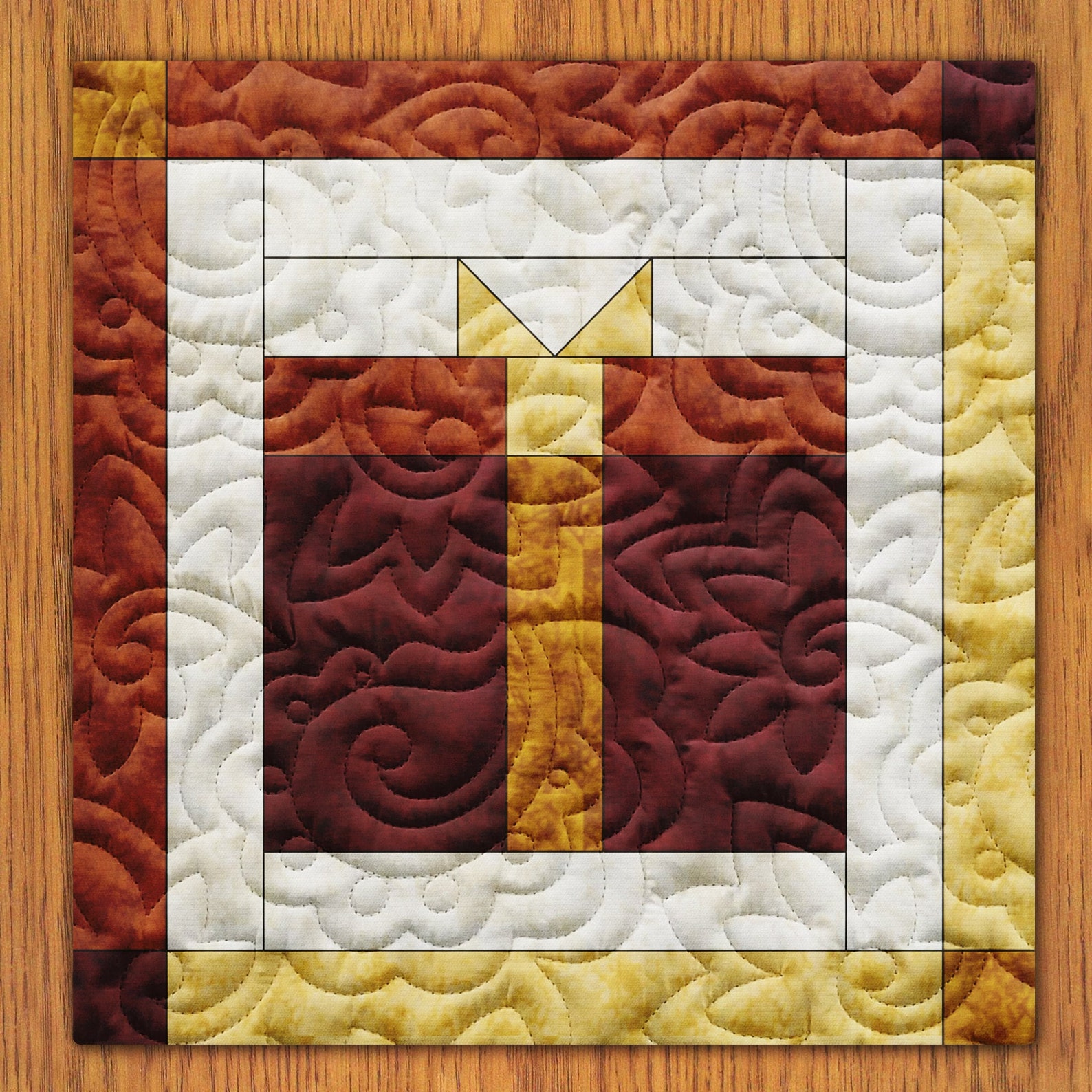 Gift Box Quilt Block PDF Pattern With Video Tutorial || 6, 8, 10, 12 ...