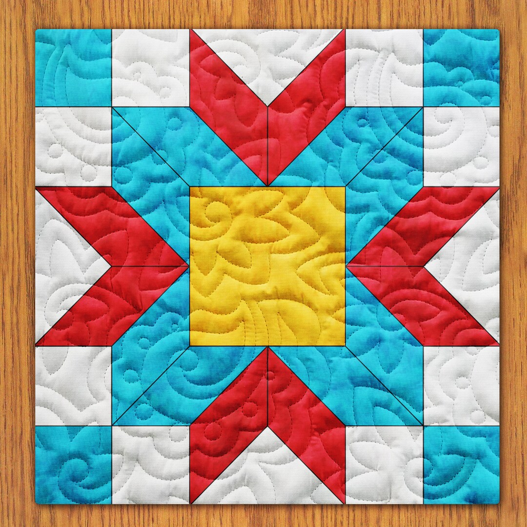 Textile Bricks Quilt Block PDF Pattern With Video Tutorial 16, 18, 20 ...